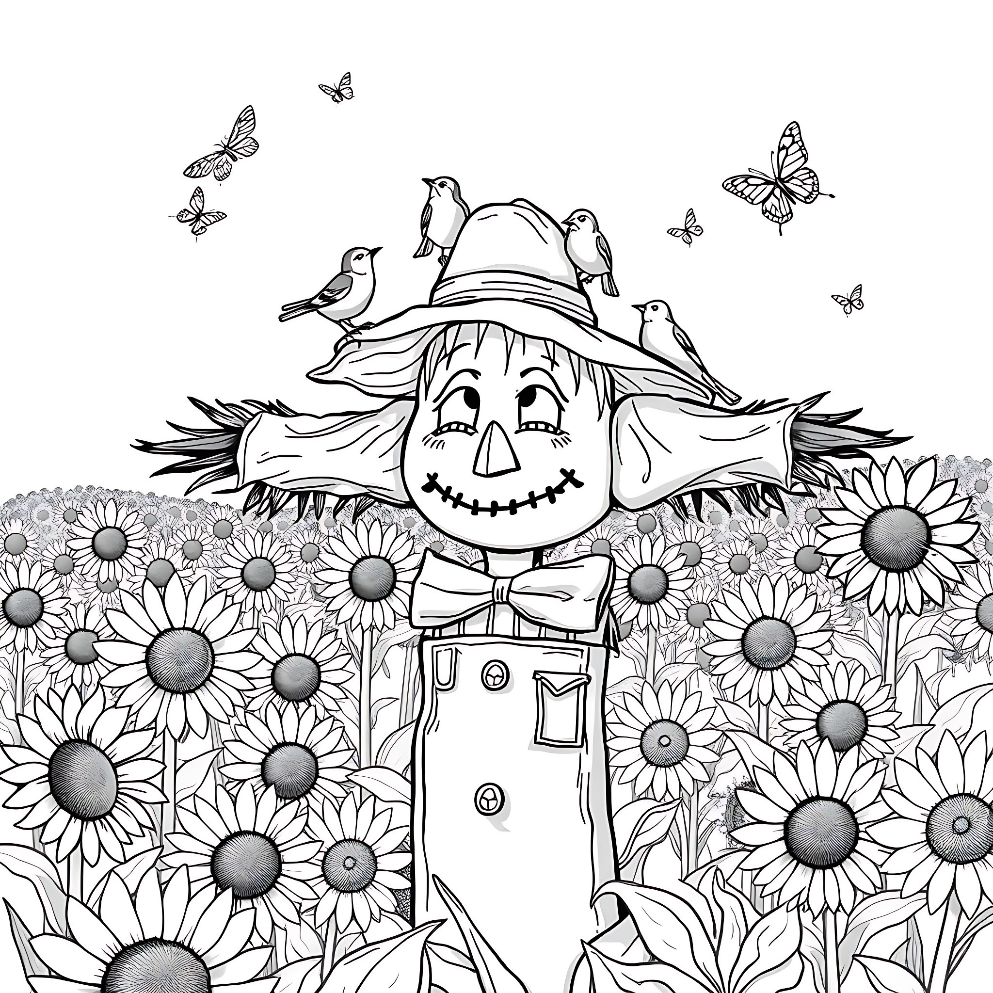 Best Scarecrow Coloring Pages (Free Printable PDF)