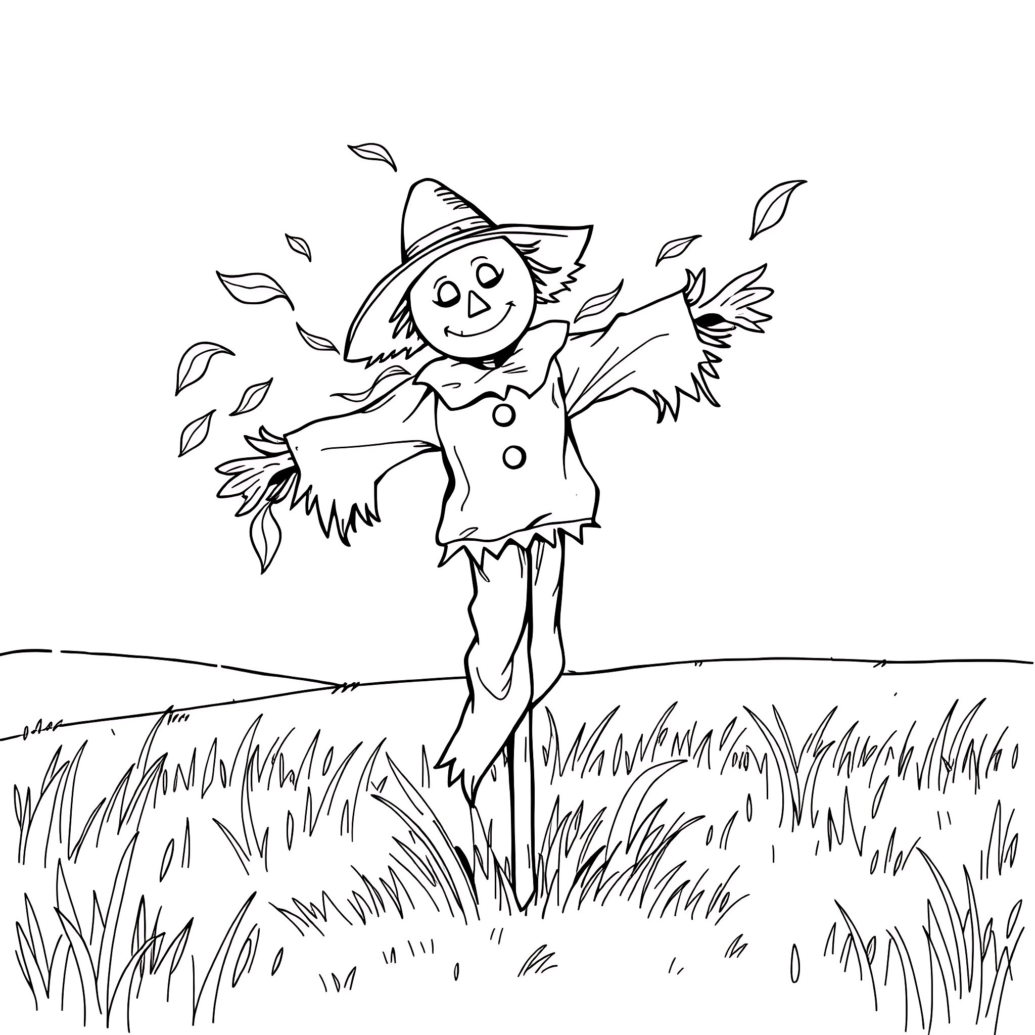 Best Scarecrow Coloring Pages (Free Printable PDF)