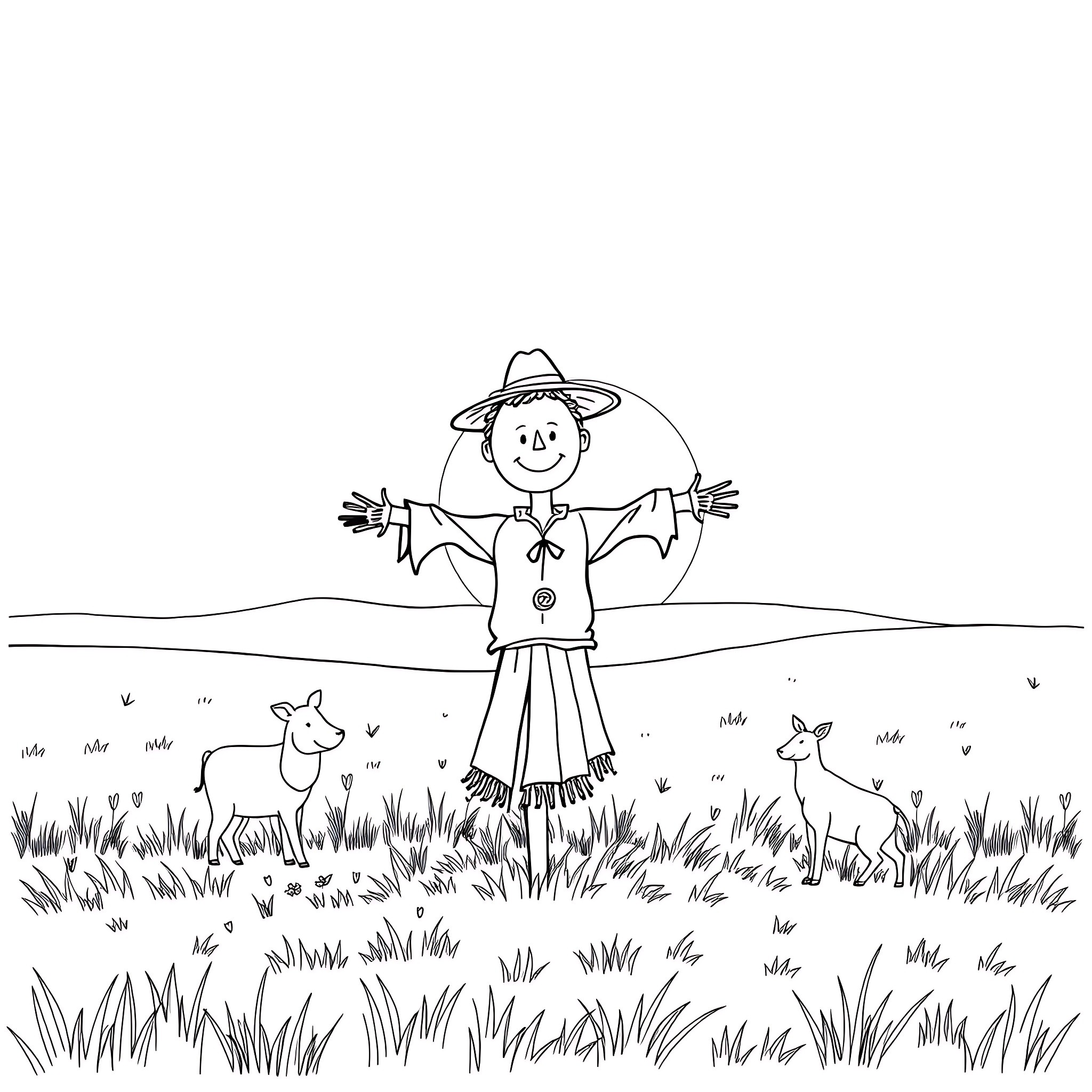 Best Scarecrow Coloring Pages (Free Printable PDF)