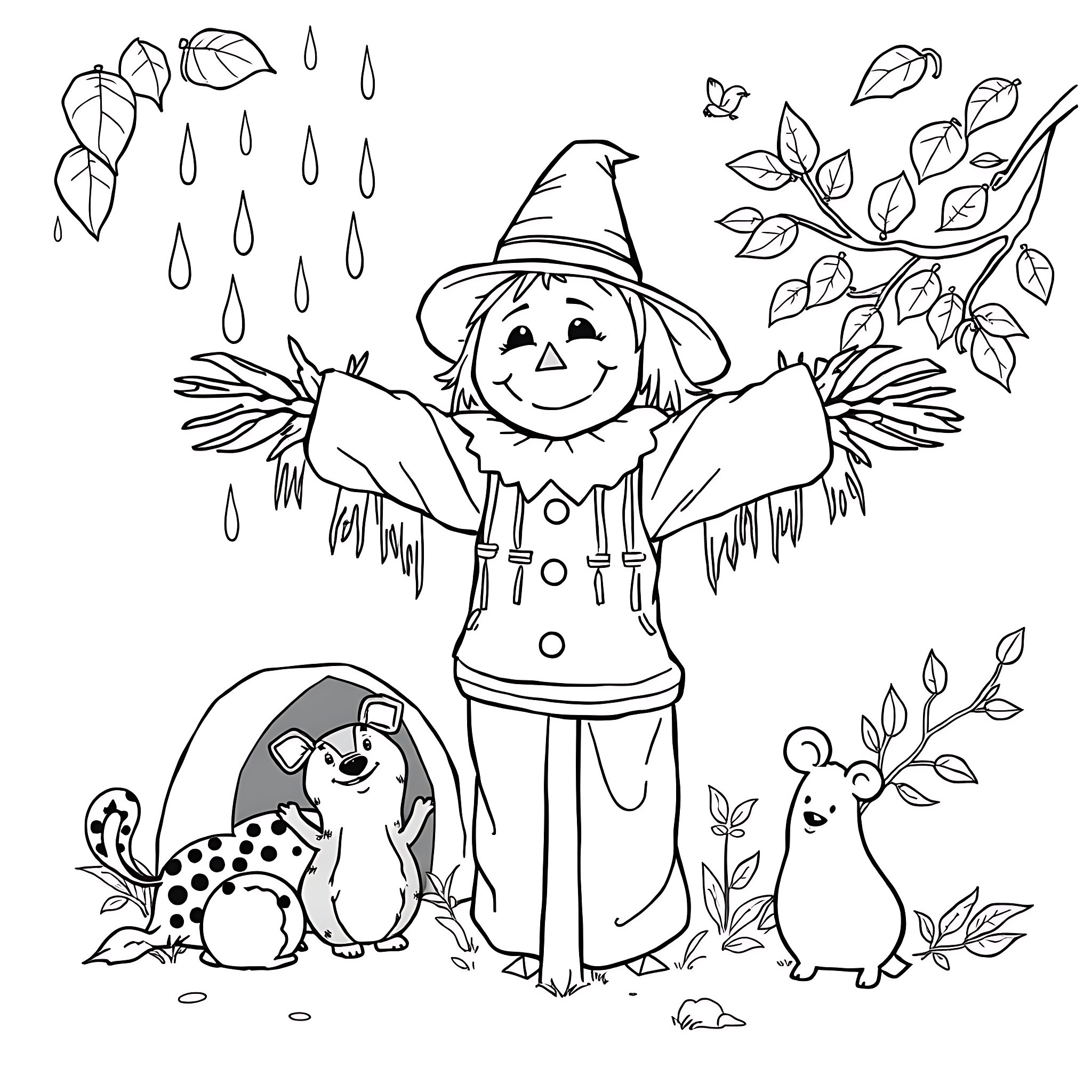 Best Scarecrow Coloring Pages (Free Printable PDF)