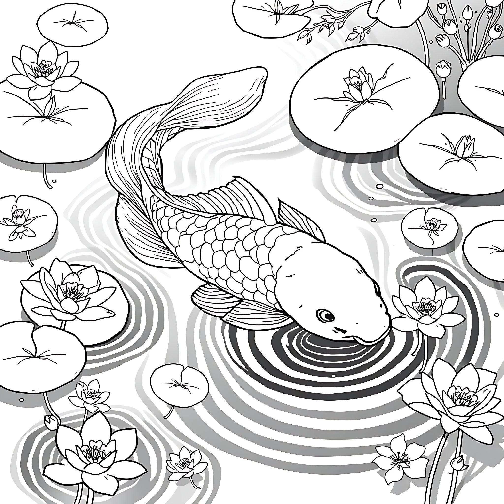 Best Koi Fish Coloring Pages (Free Printable PDF)
