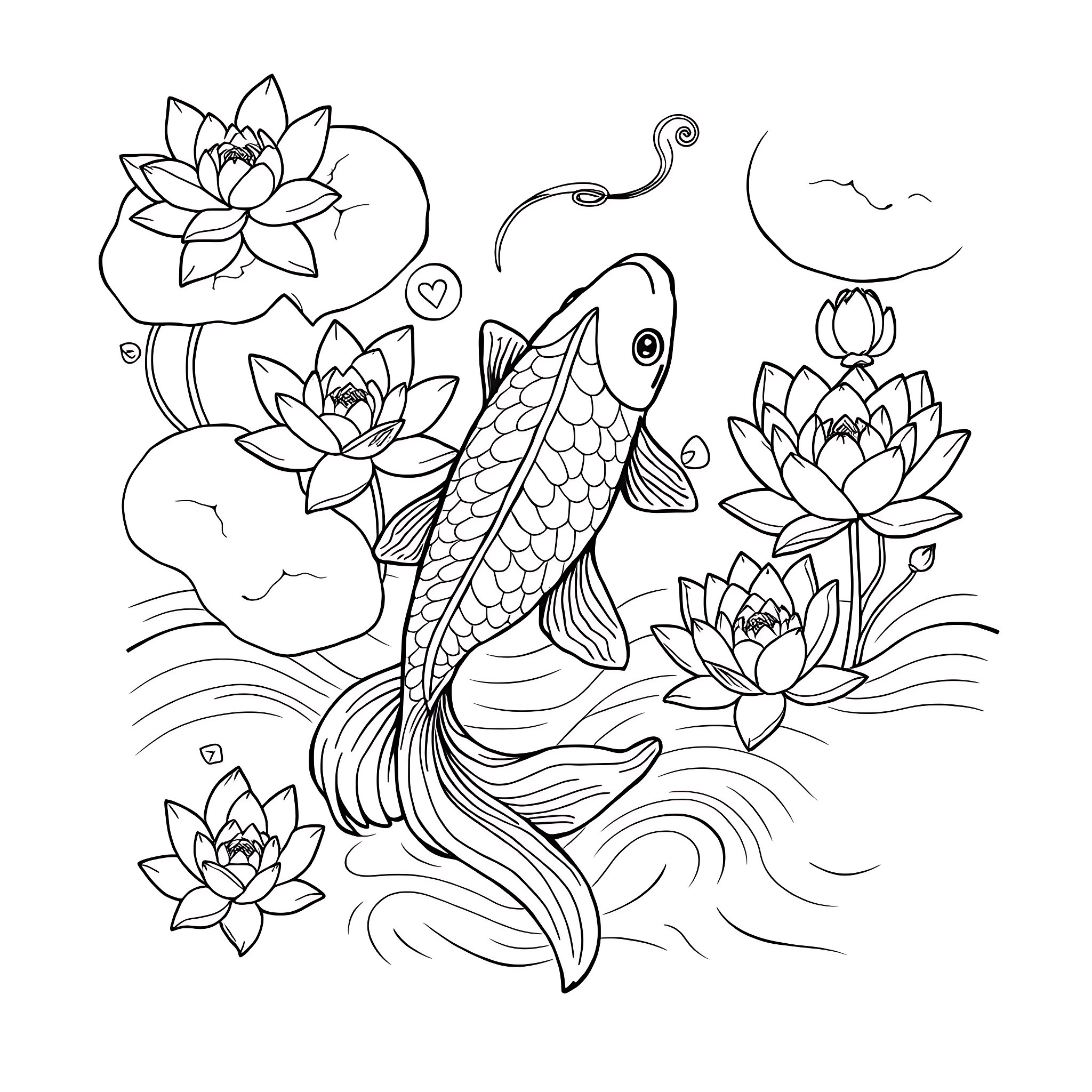 Best Koi Fish Coloring Pages (Free Printable PDF)