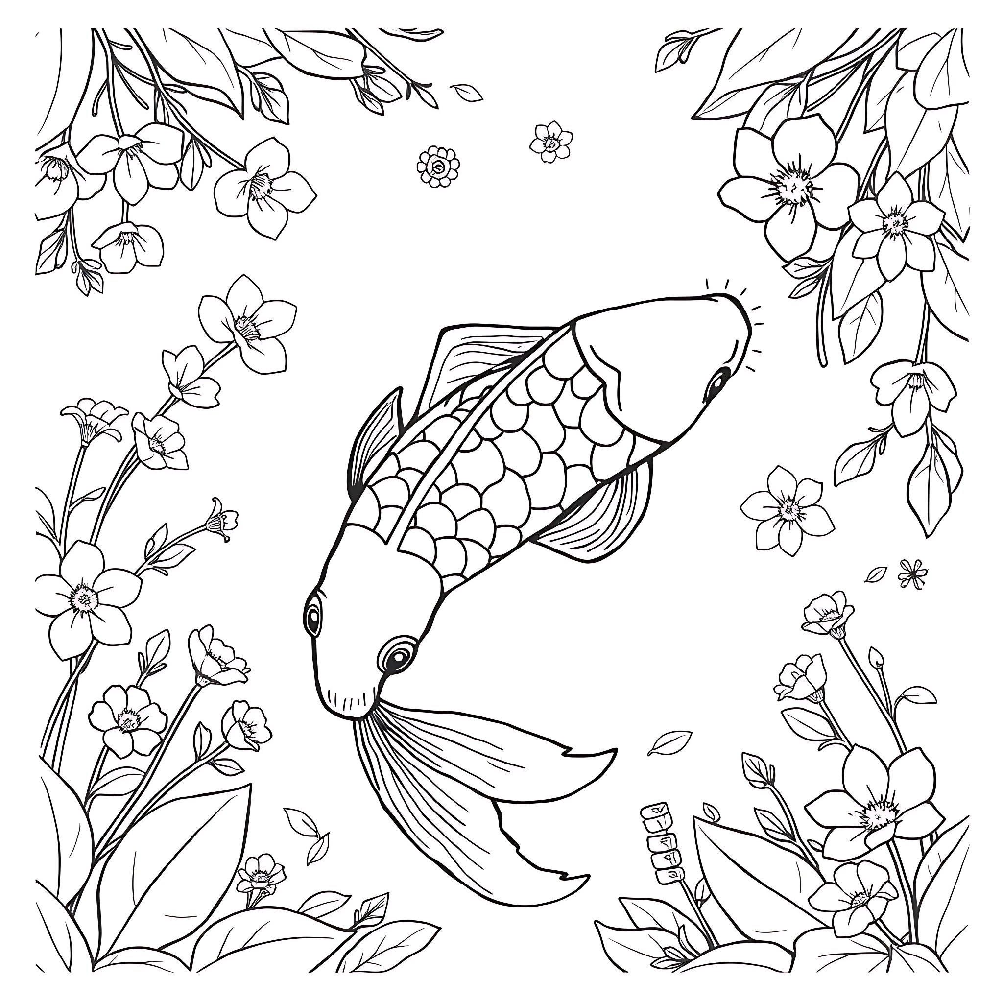 Best Koi Fish Coloring Pages (Free Printable PDF)