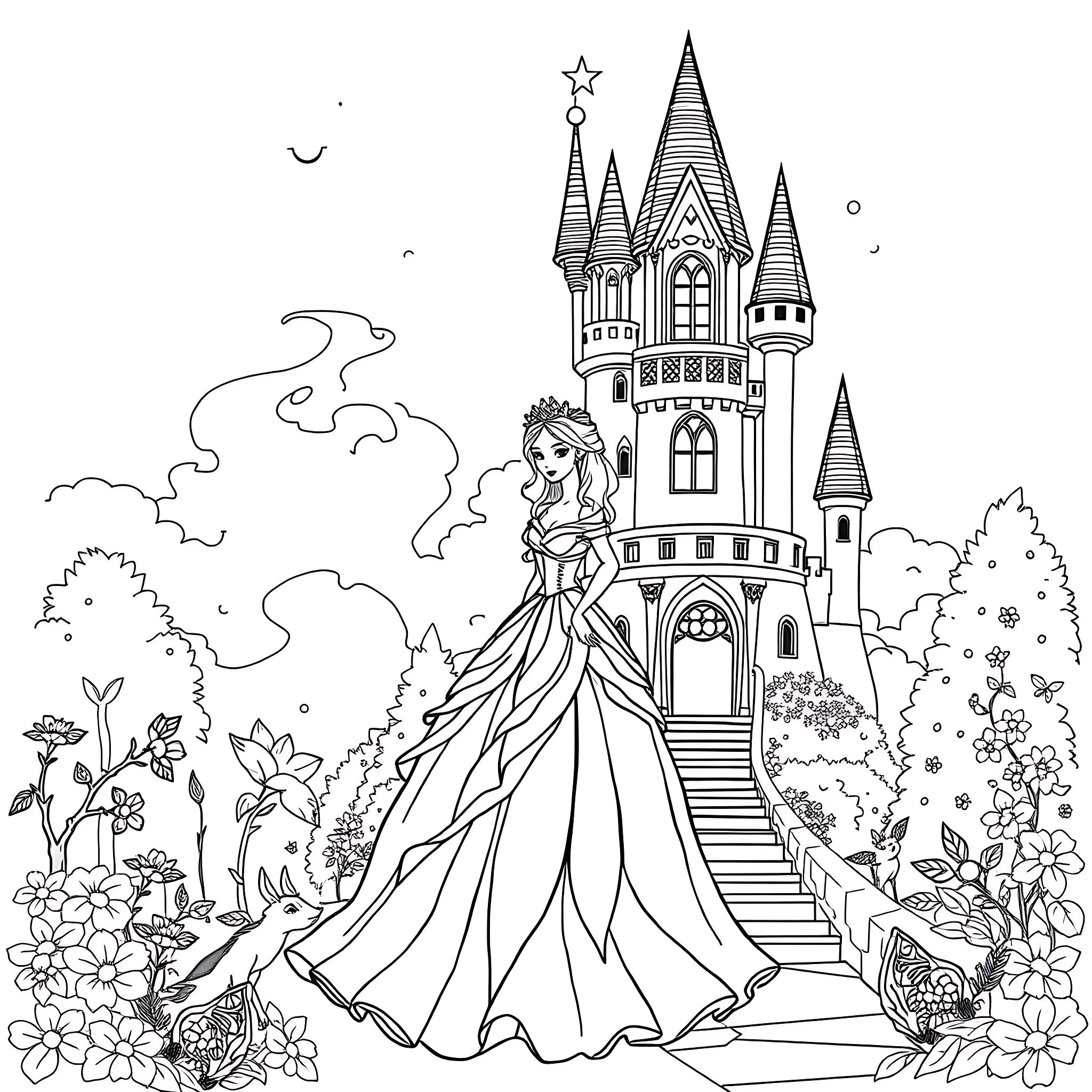 39 Best Princess Coloring Pages (Free Printable PDFs)