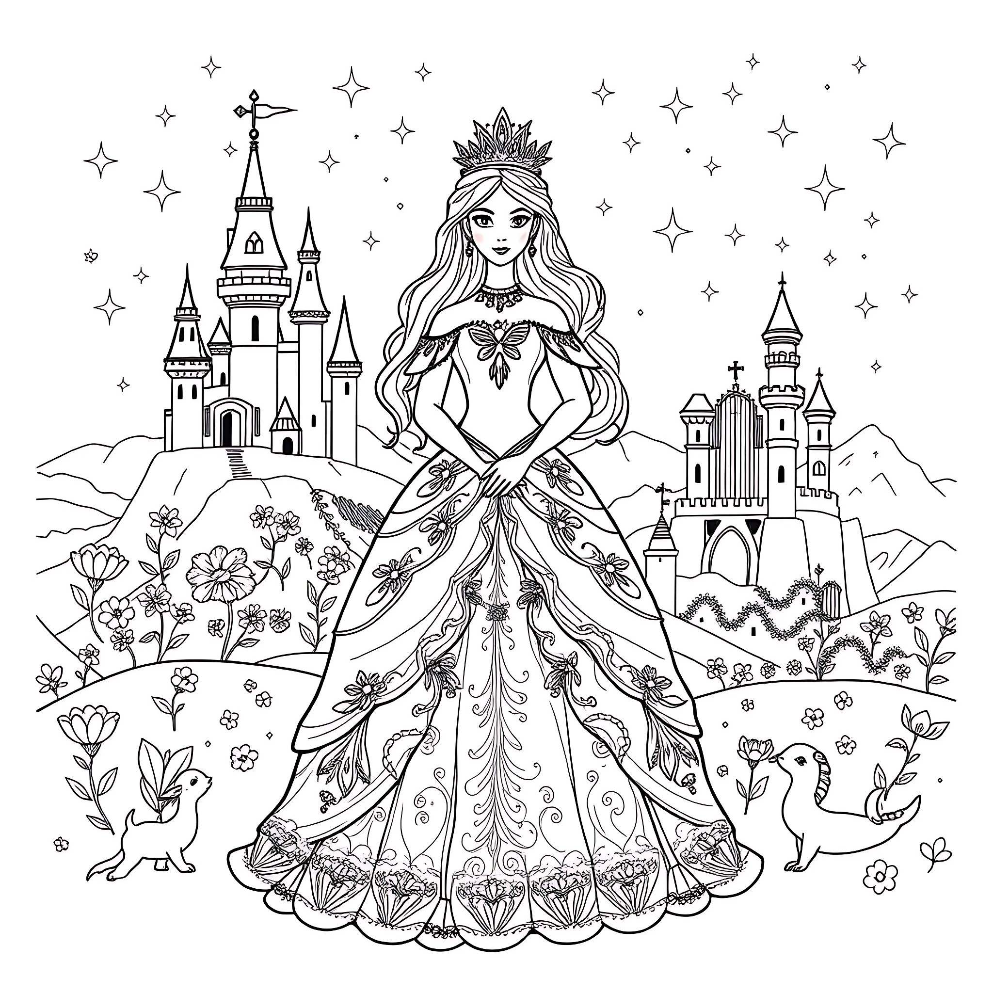 36 Best Princess Coloring Pages (Free Printable PDFs)