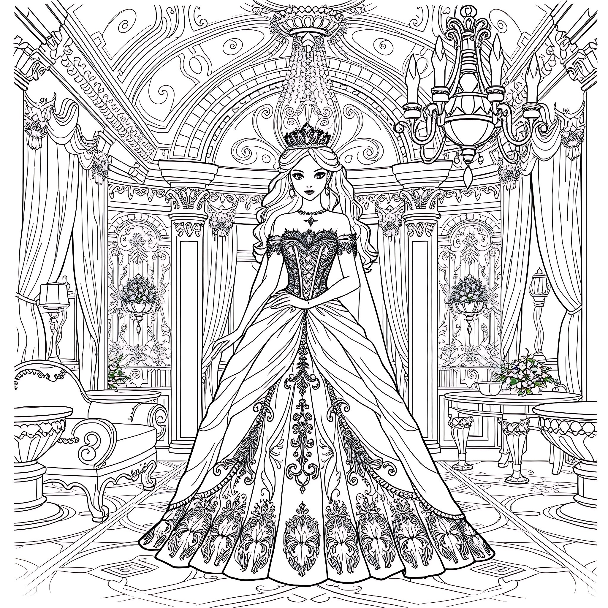 39 Best Princess Coloring Pages (Free Printable PDFs)