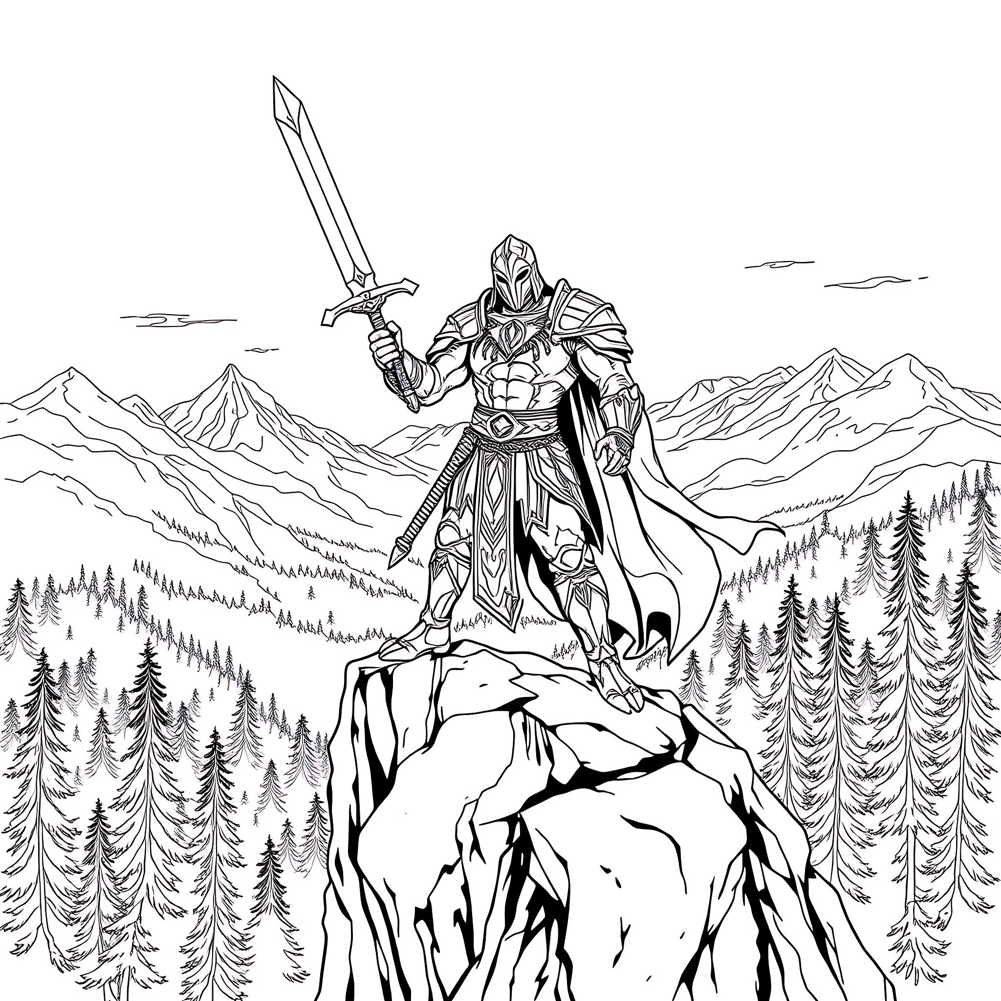 Best Fantasy Warrior Coloring Pages (Free Printable PDF)