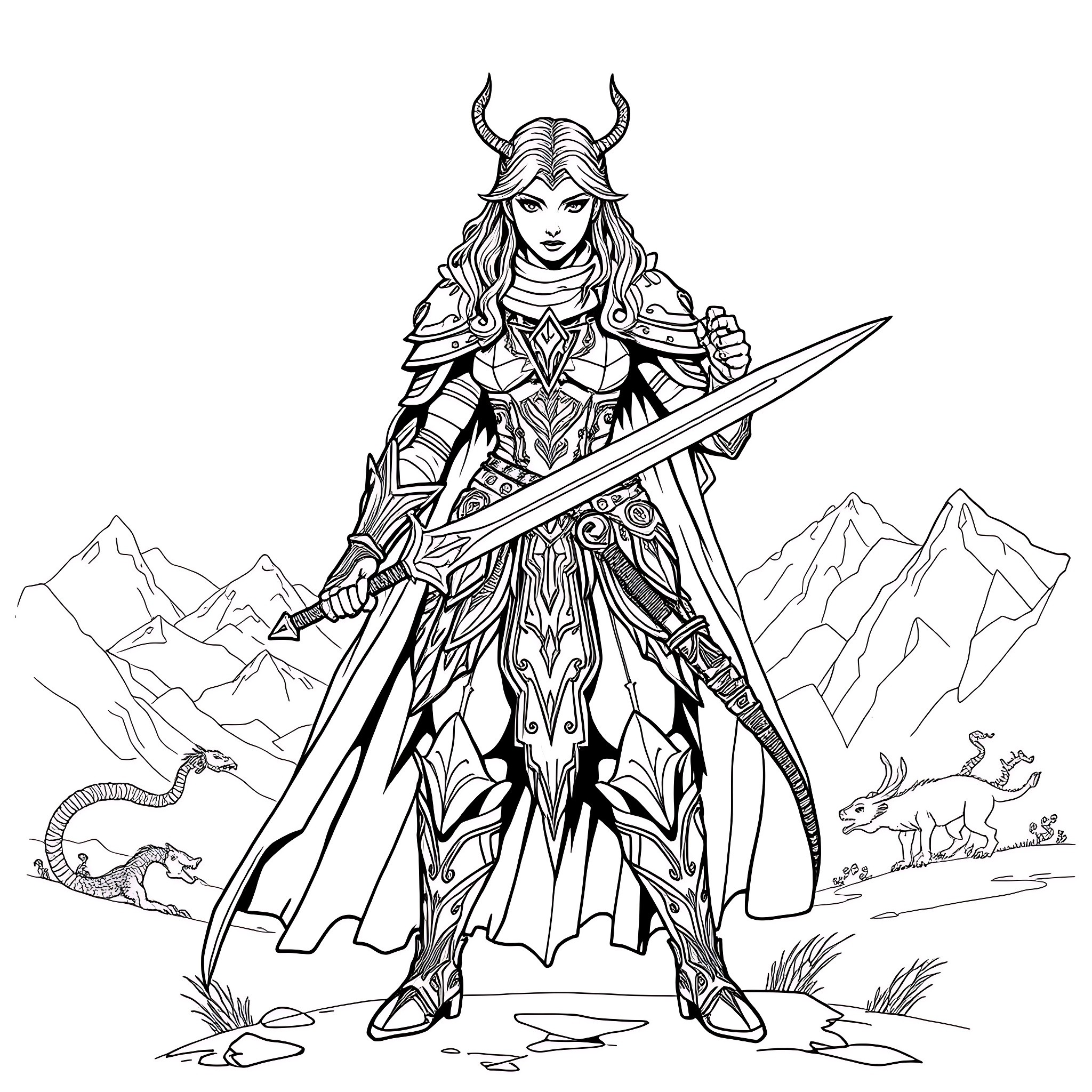 20 Best Fantasy Warrior Coloring Pages (Free Printable PDFs)