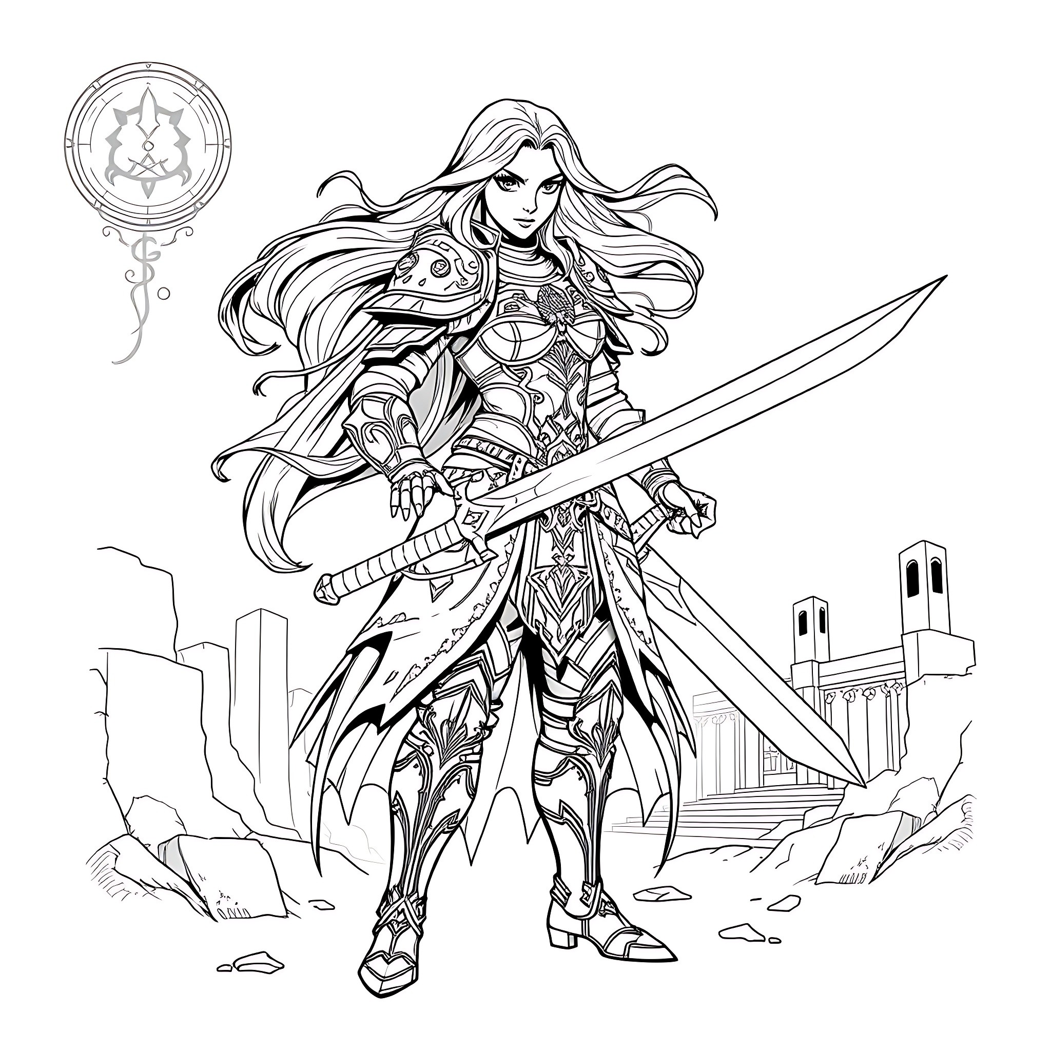 Best Fantasy Warrior Coloring Pages (Free Printable PDF)