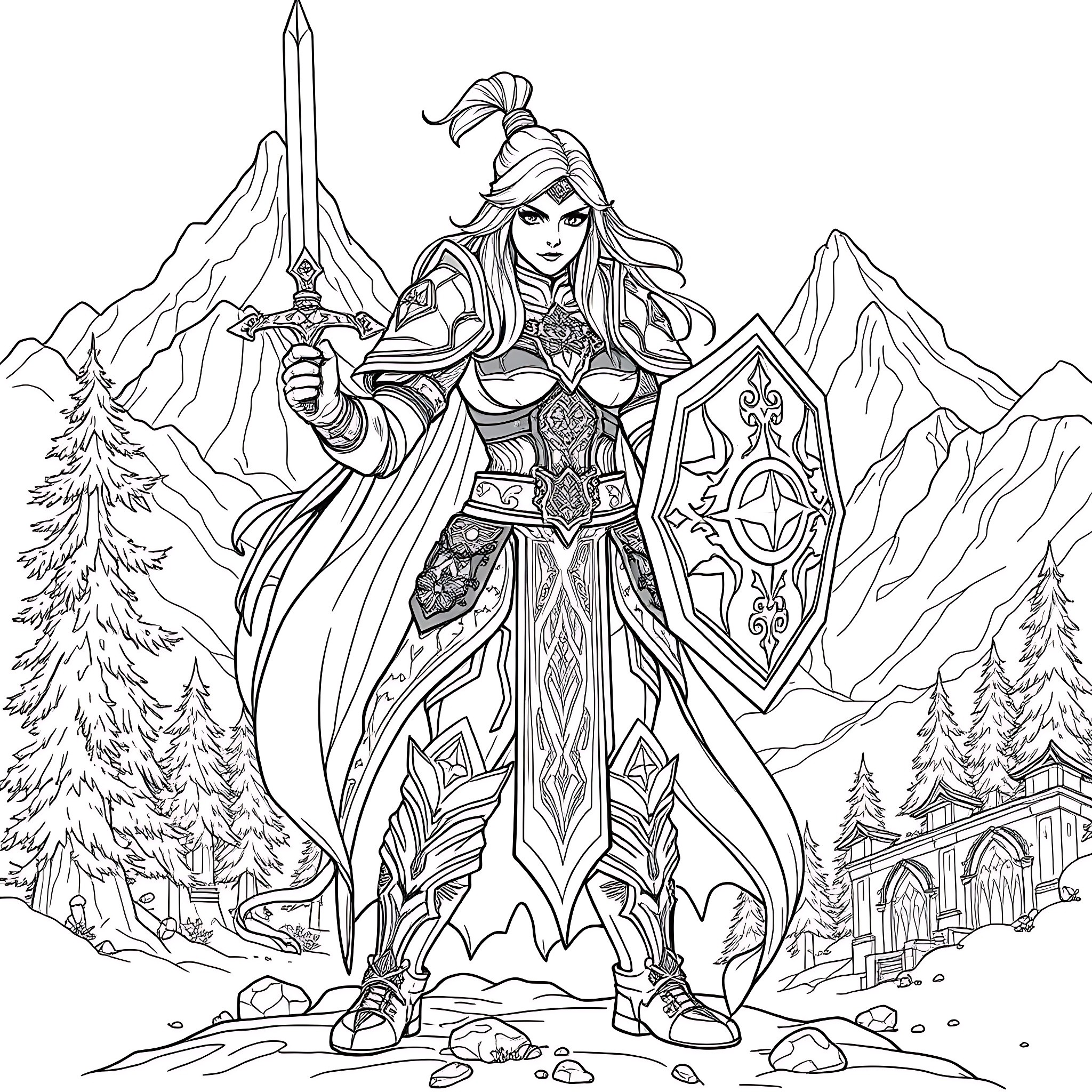 Best Fantasy Warrior Coloring Pages (Free Printable PDF)