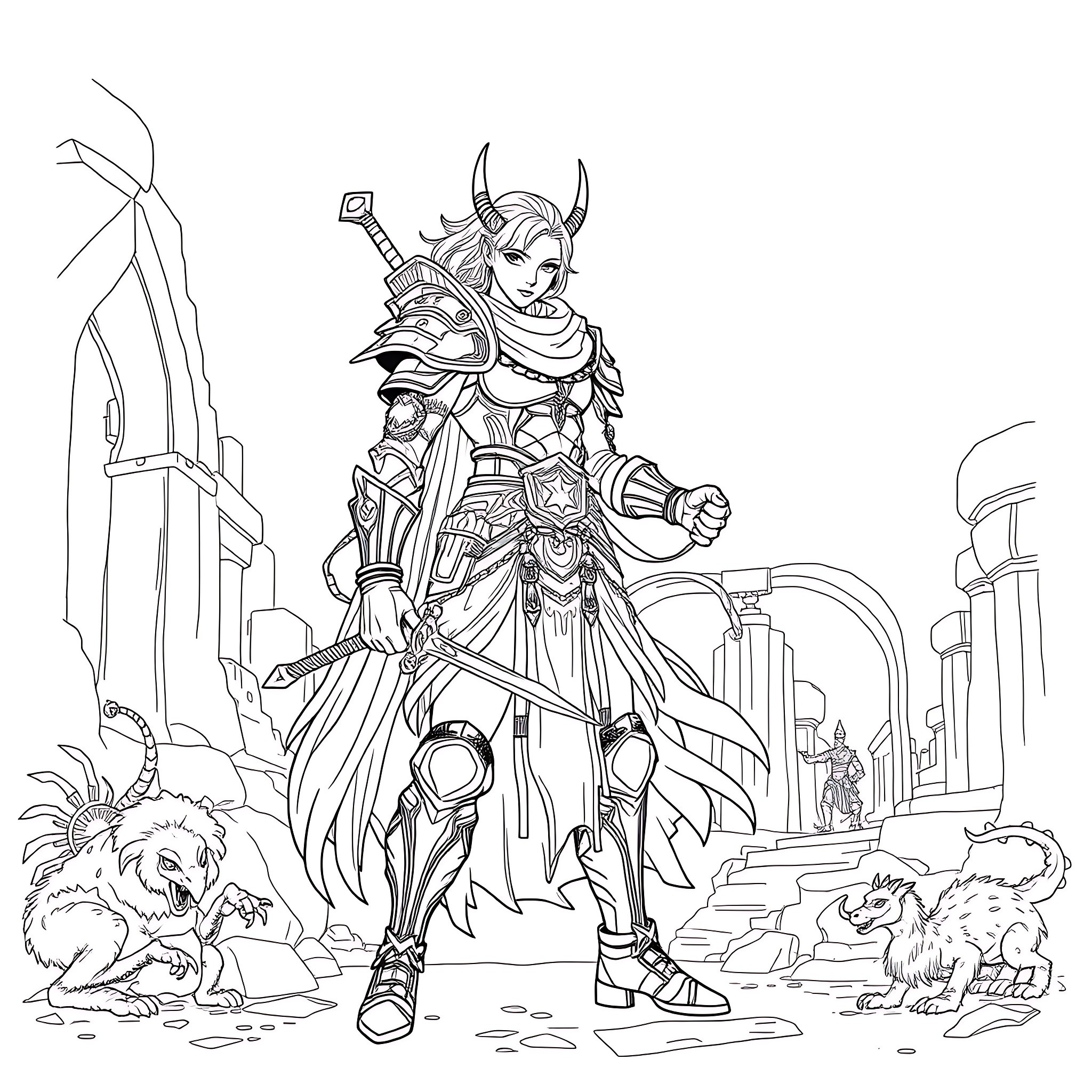 Best Warrior Coloring Pages (Free Printable PDF)