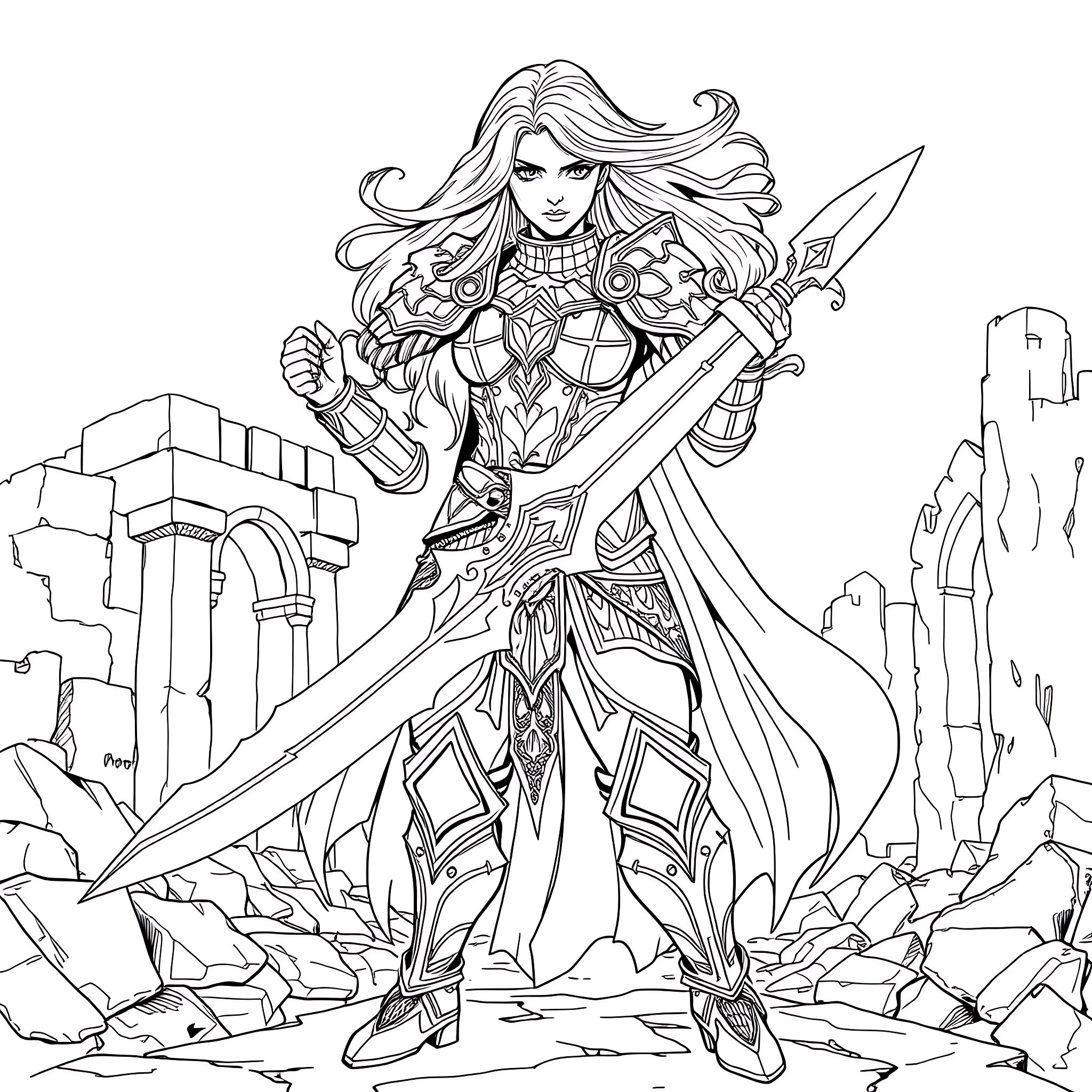 Best Fantasy Warrior Coloring Pages (Free Printable PDF)