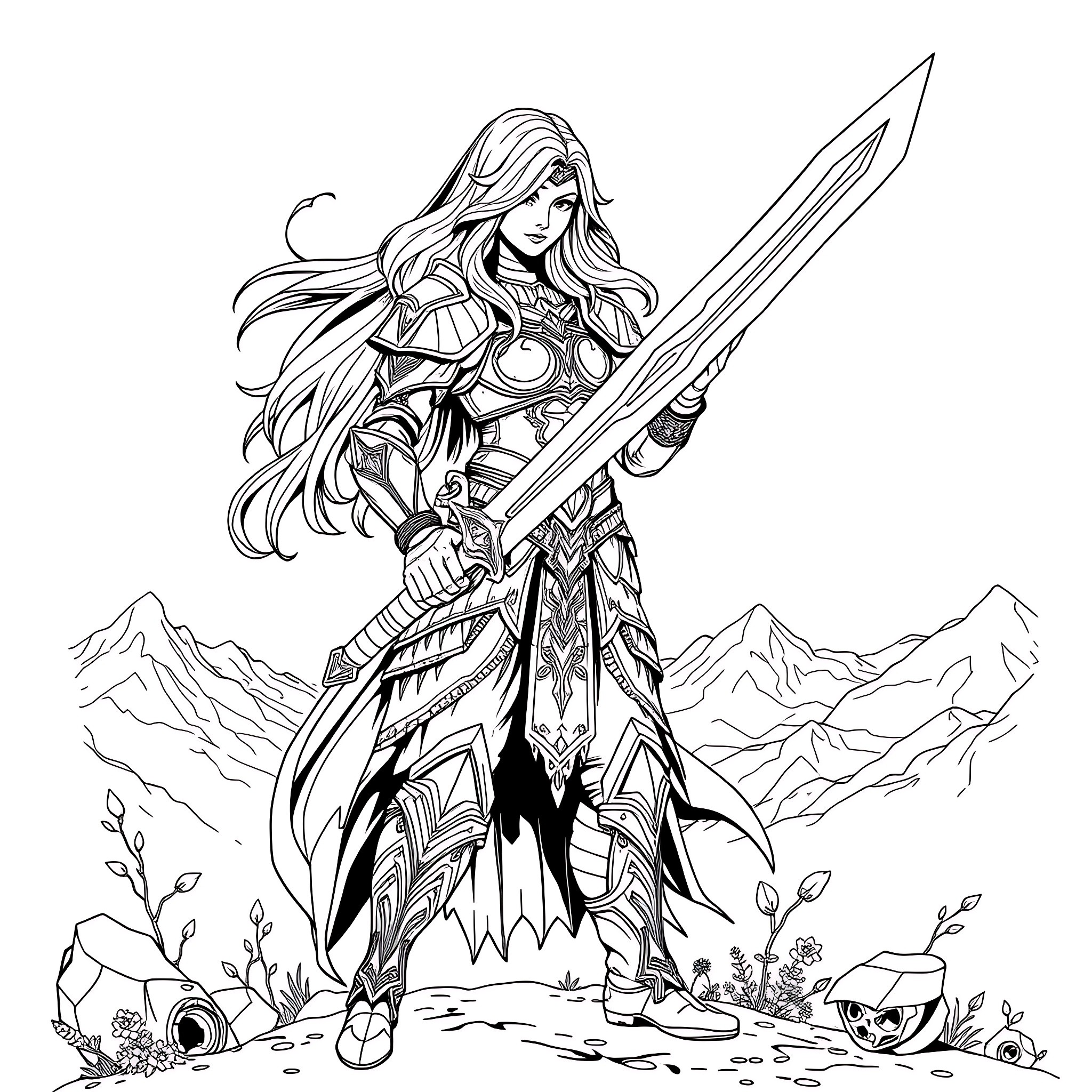 Best Fantasy Warrior Coloring Pages (Free Printable PDF)