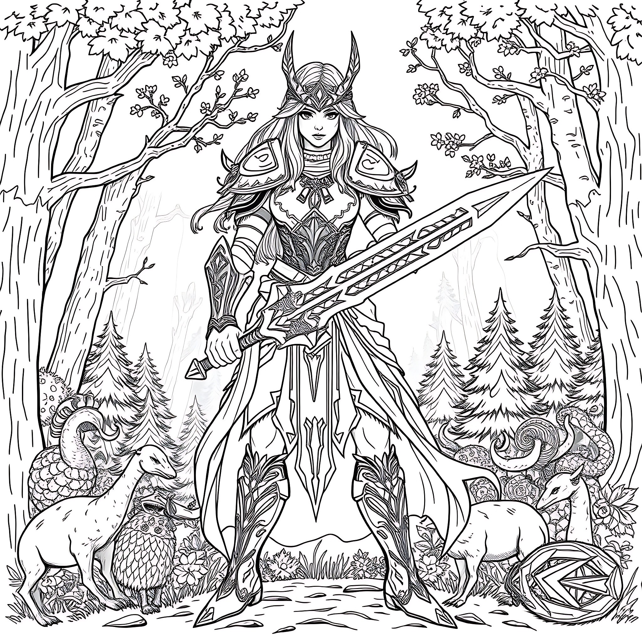 20 Best Fantasy Warrior Coloring Pages (Free Printable PDFs)