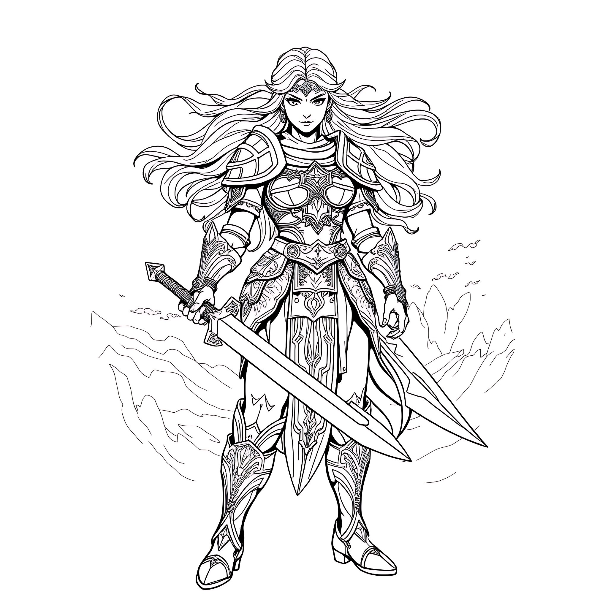 20 Best Fantasy Warrior Coloring Pages (Free Printable PDFs)