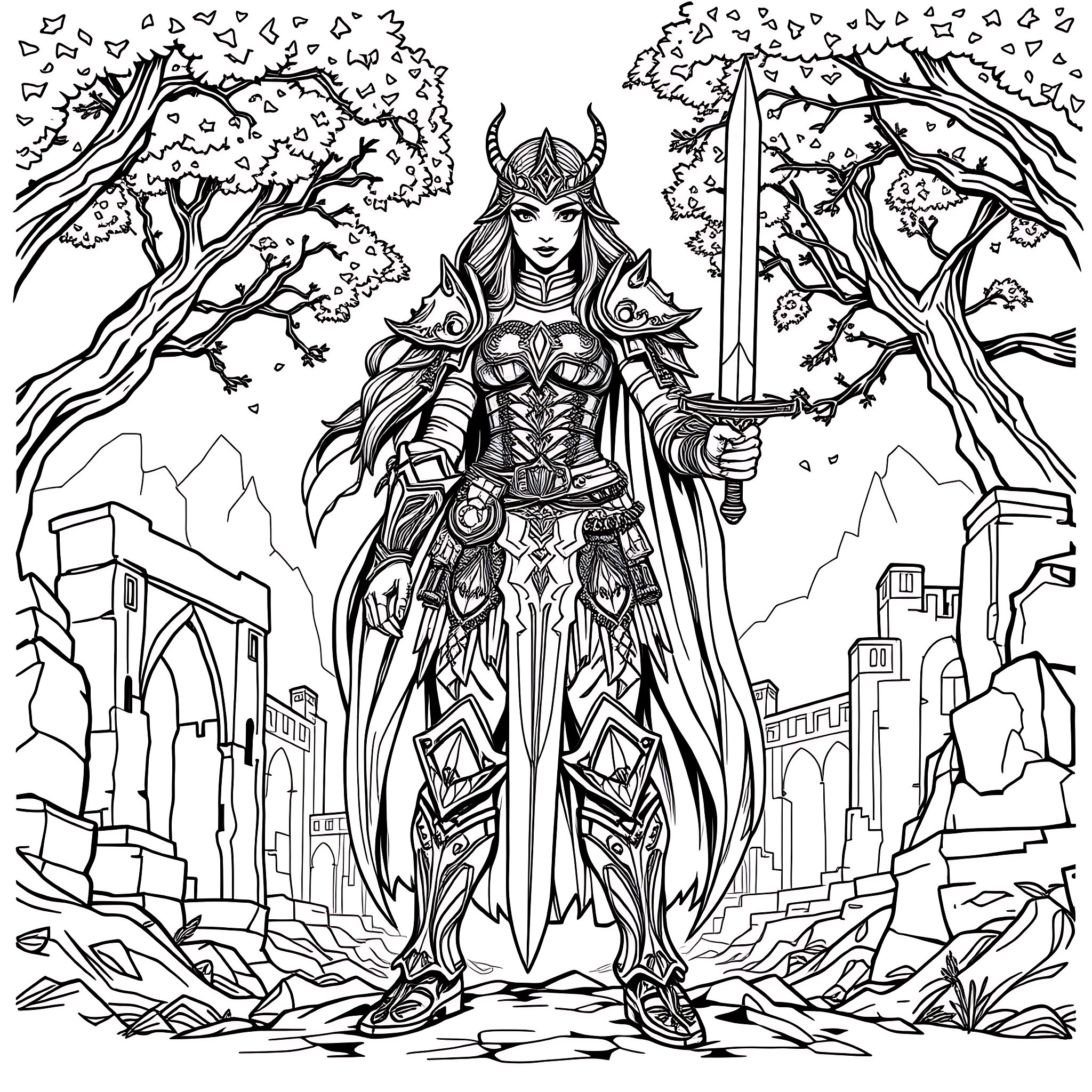 141 Best Warrior Coloring Pages (Free Printable PDFs)