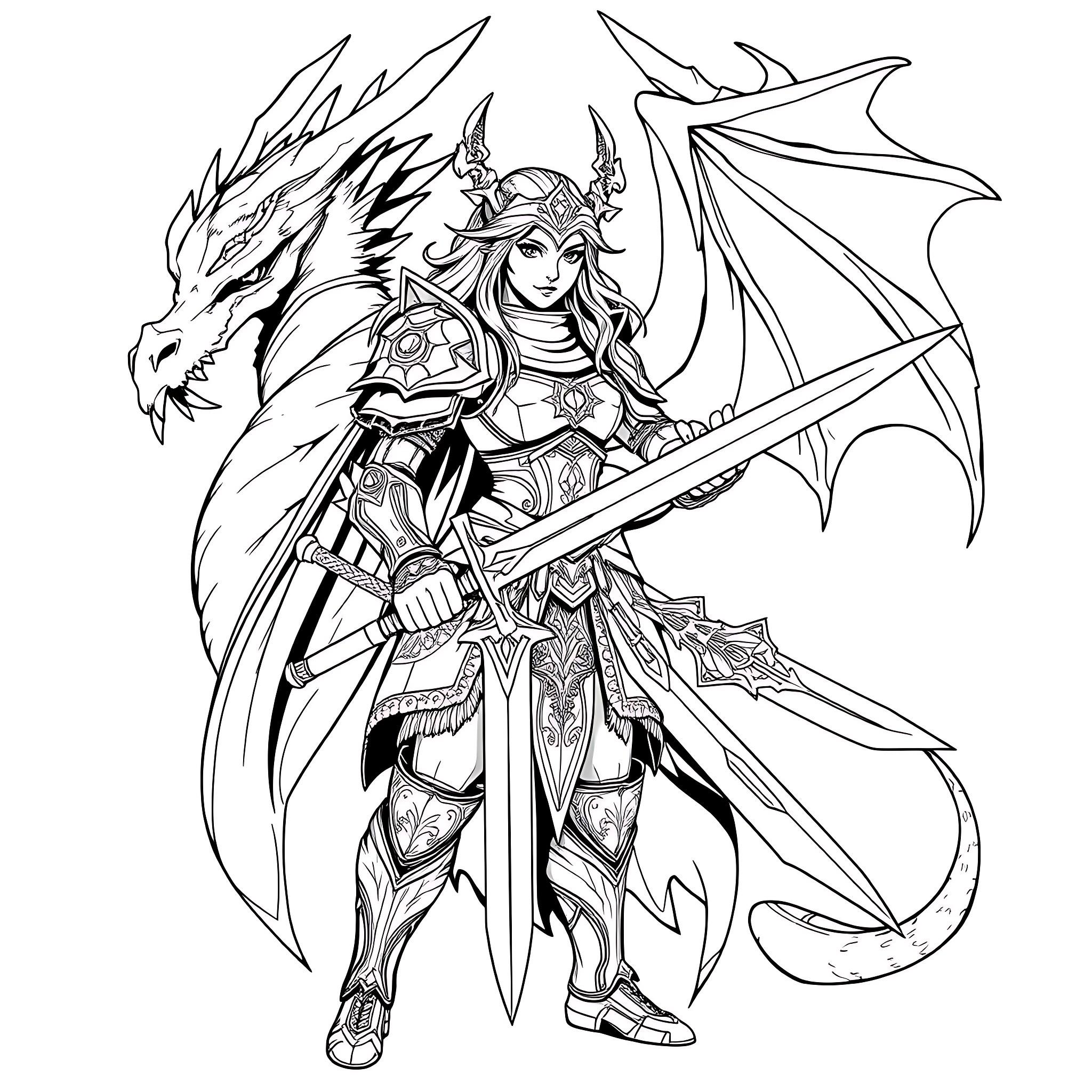 Best Fantasy Warrior Coloring Pages (Free Printable PDF)