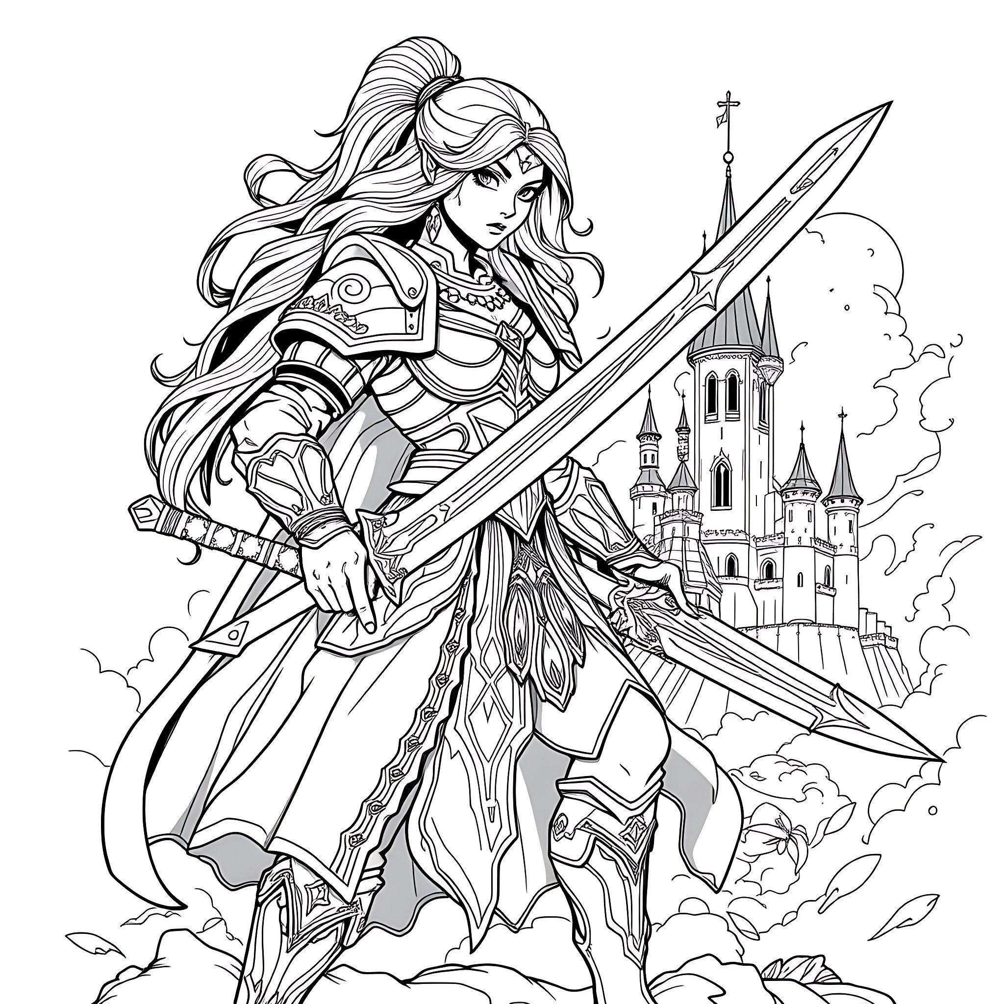 20 Best Fantasy Warrior Coloring Pages (Free Printable PDFs)