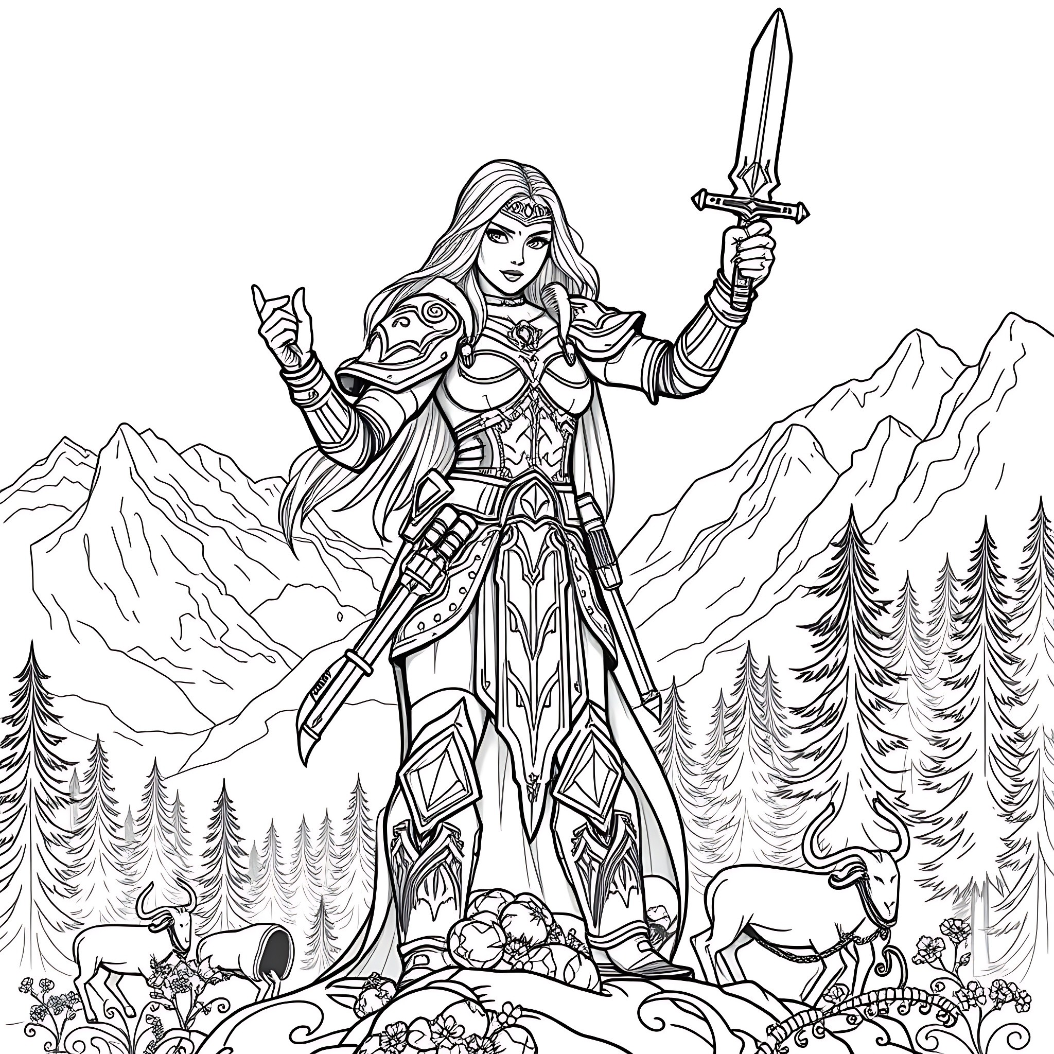 Best Fantasy Fighter Coloring Pages (Free Printable PDF)