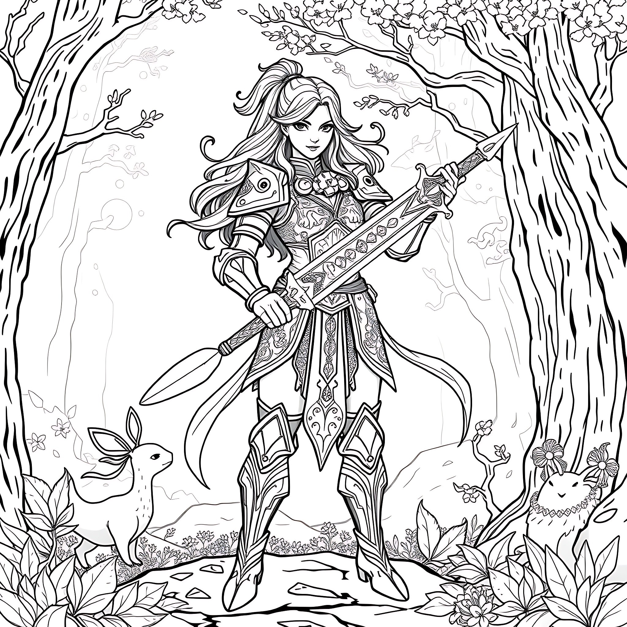 Best Fantasy Fighter Coloring Pages (Free Printable PDF)