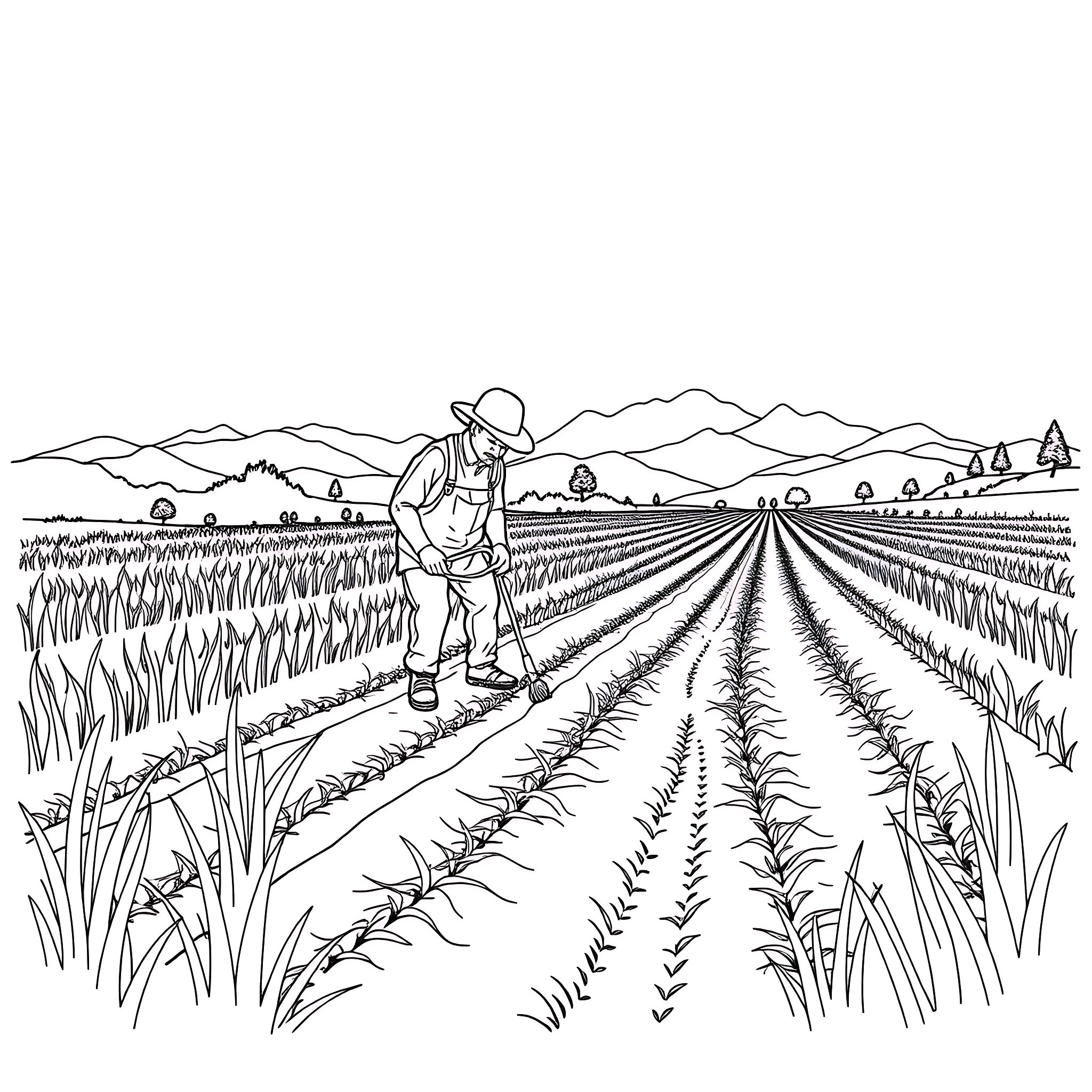 Best Farmer Coloring Pages (Free Printable PDF)