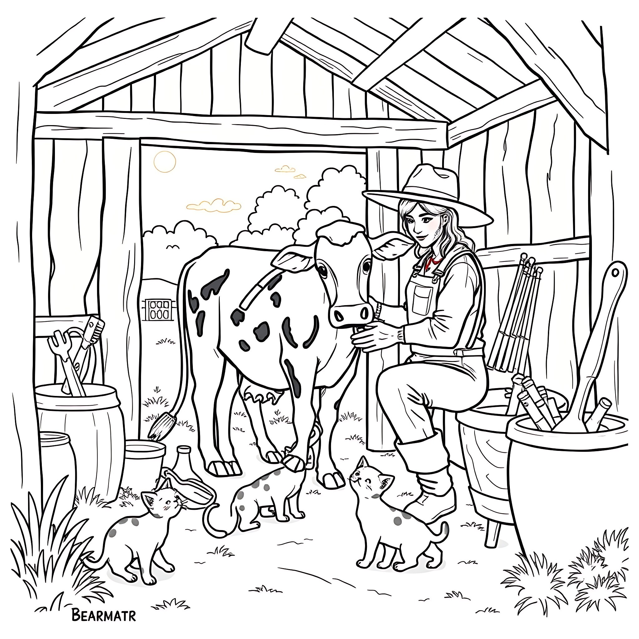 Best Farmer Coloring Pages (Free Printable PDF)