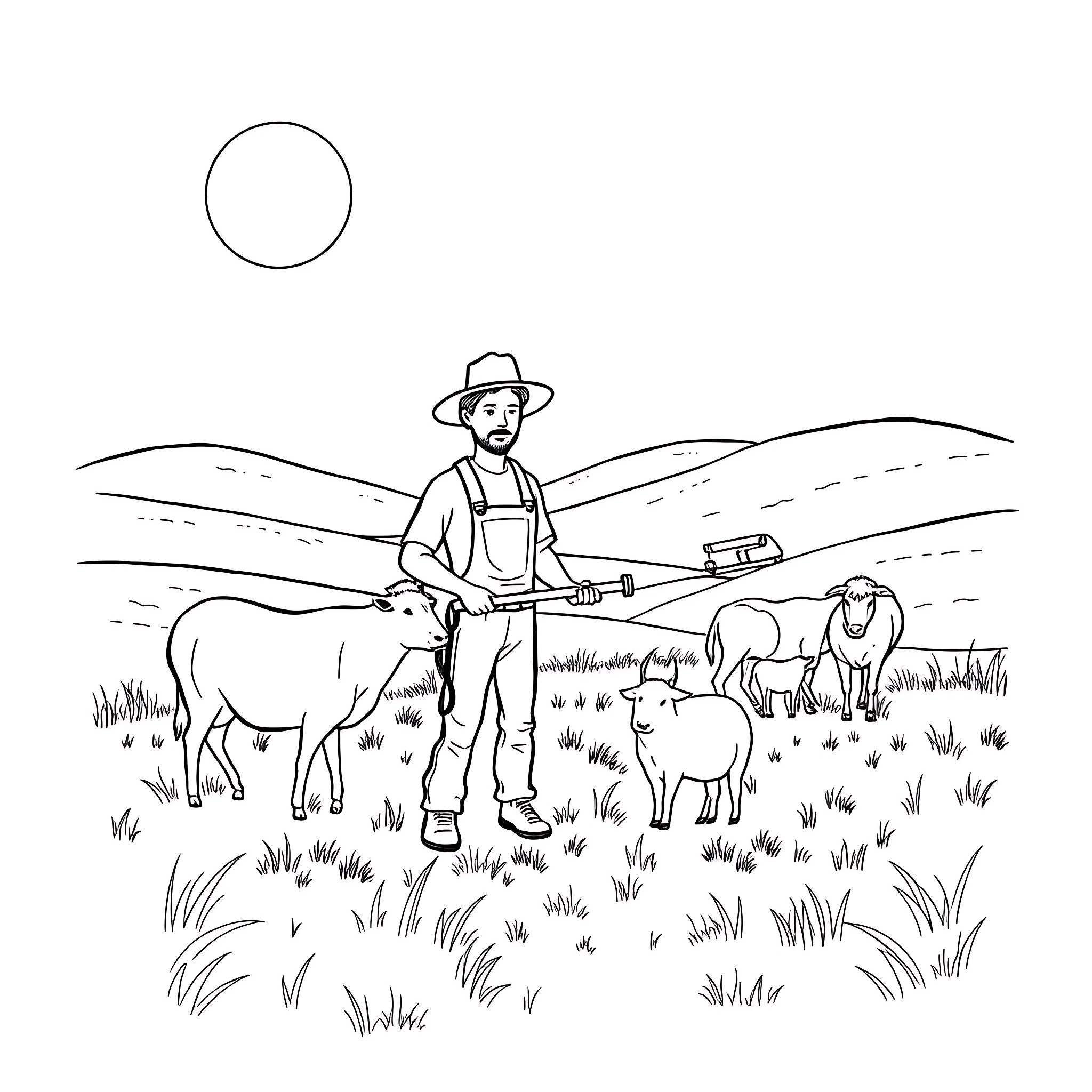Best Farmer Coloring Pages (Free Printable PDF)