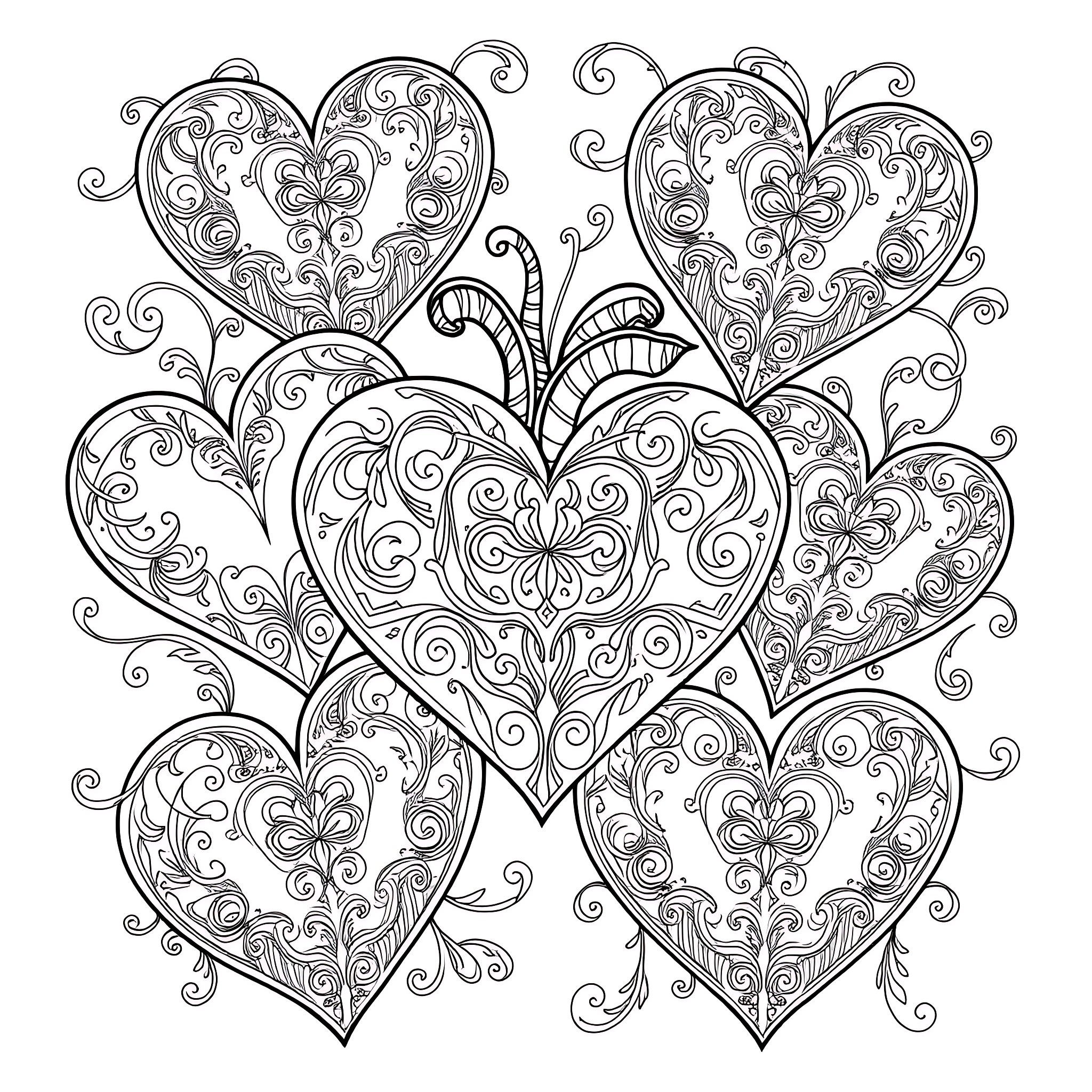 the heart coloring pages