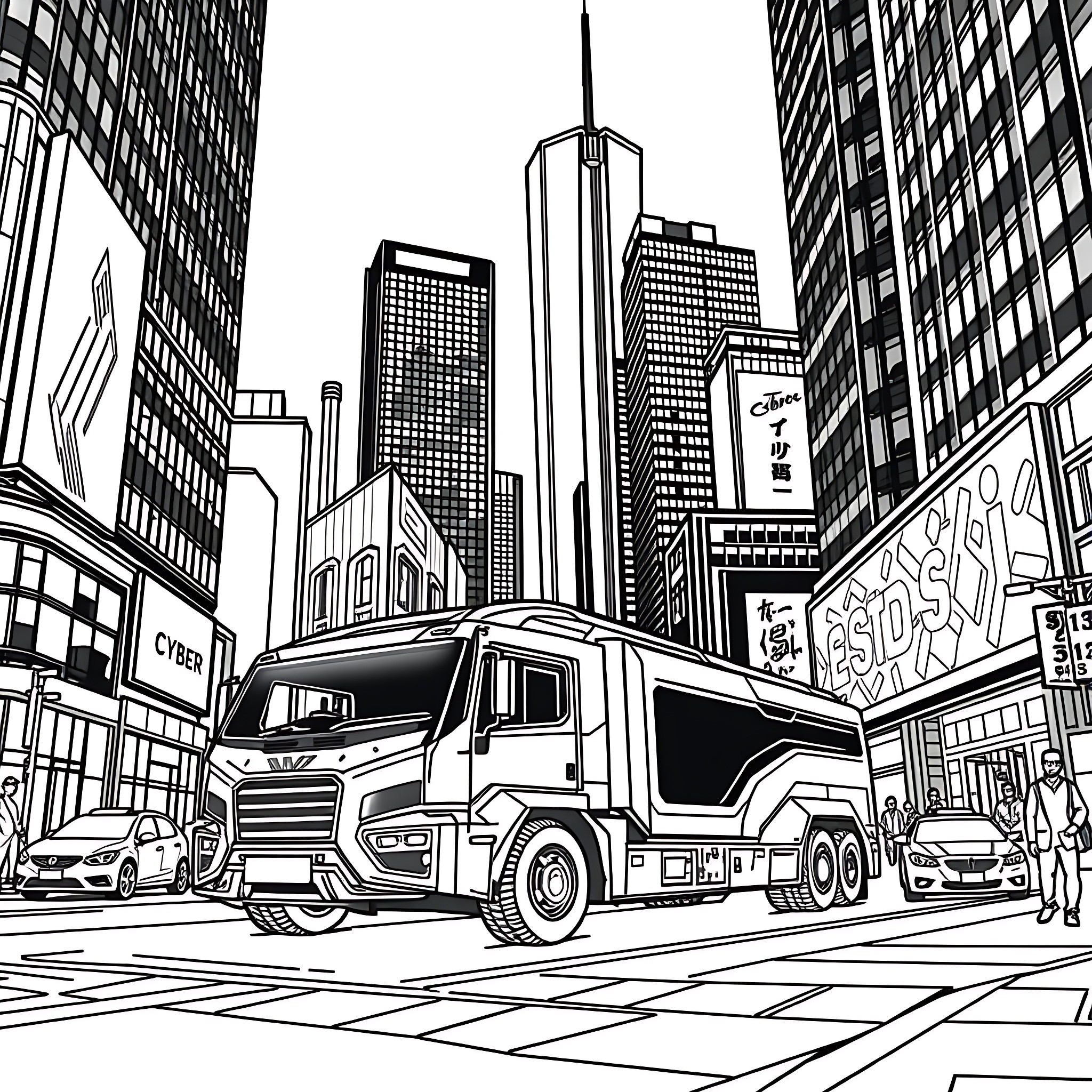 Best Cybertruck Coloring Pages (Free Printable PDF)