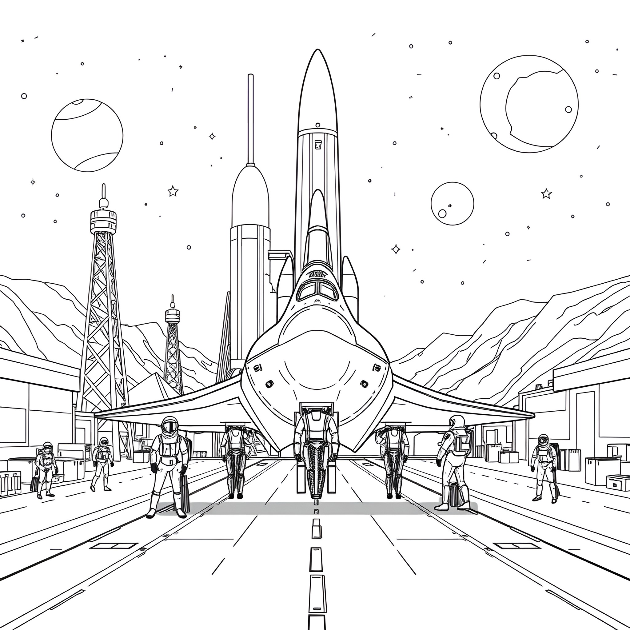 70 Best Spaceship Coloring Pages (Free Printable PDFs)