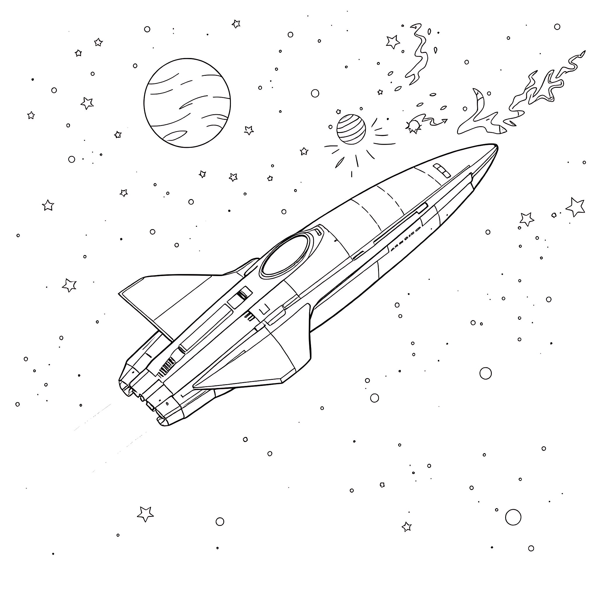 70 Best Spaceship Coloring Pages (Free Printable PDFs)