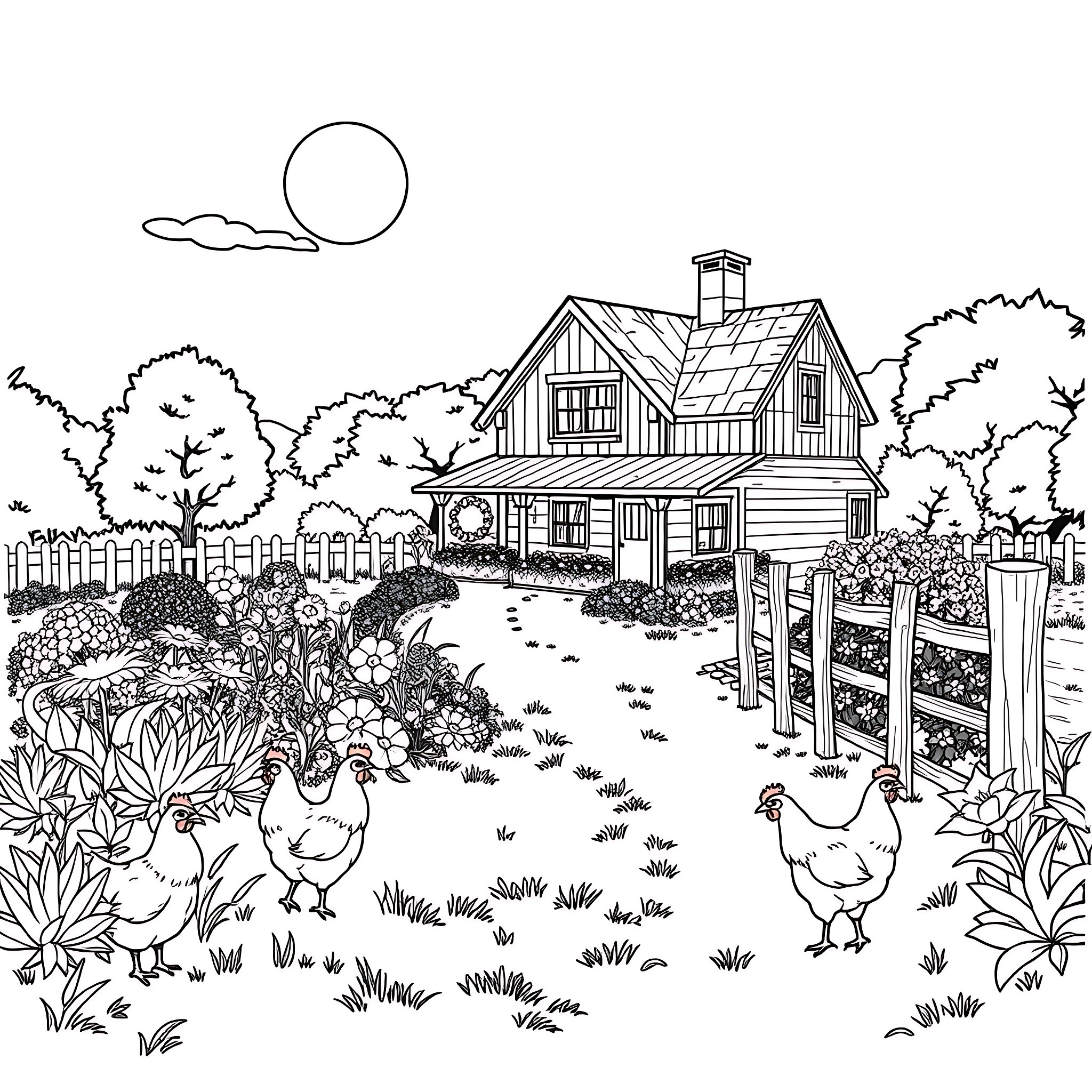 Best Cottage Coloring Pages (Free Printable PDF)