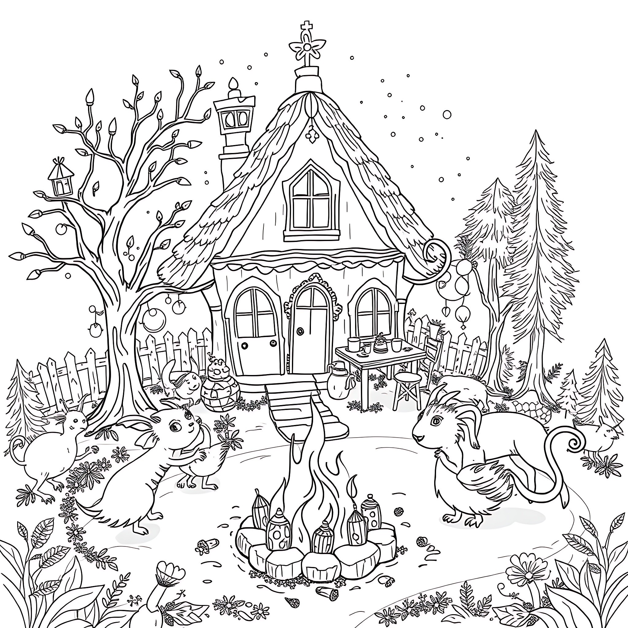 Best Cottage Coloring Pages (Free Printable PDF)