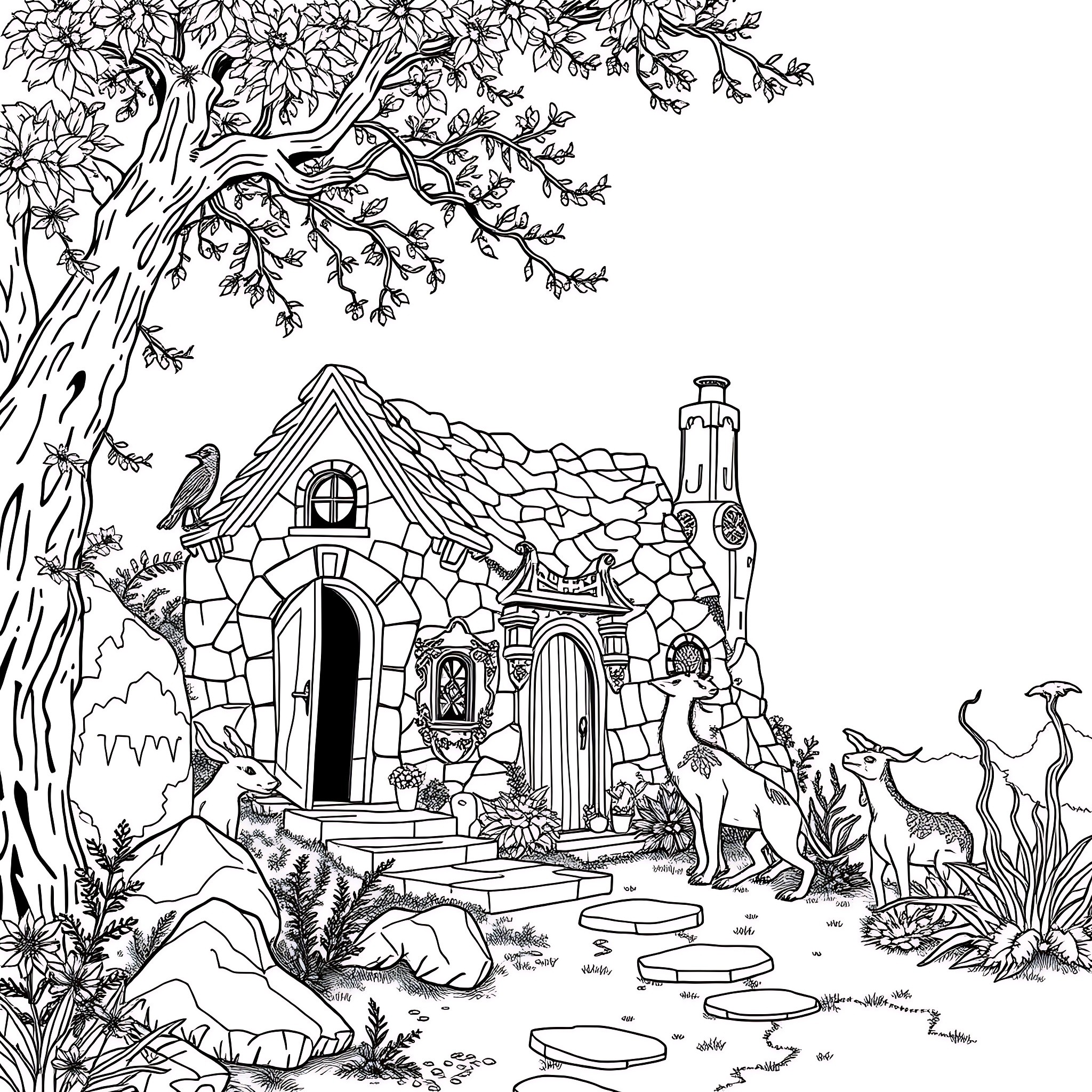 Best Cottage Coloring Pages (Free Printable PDF)