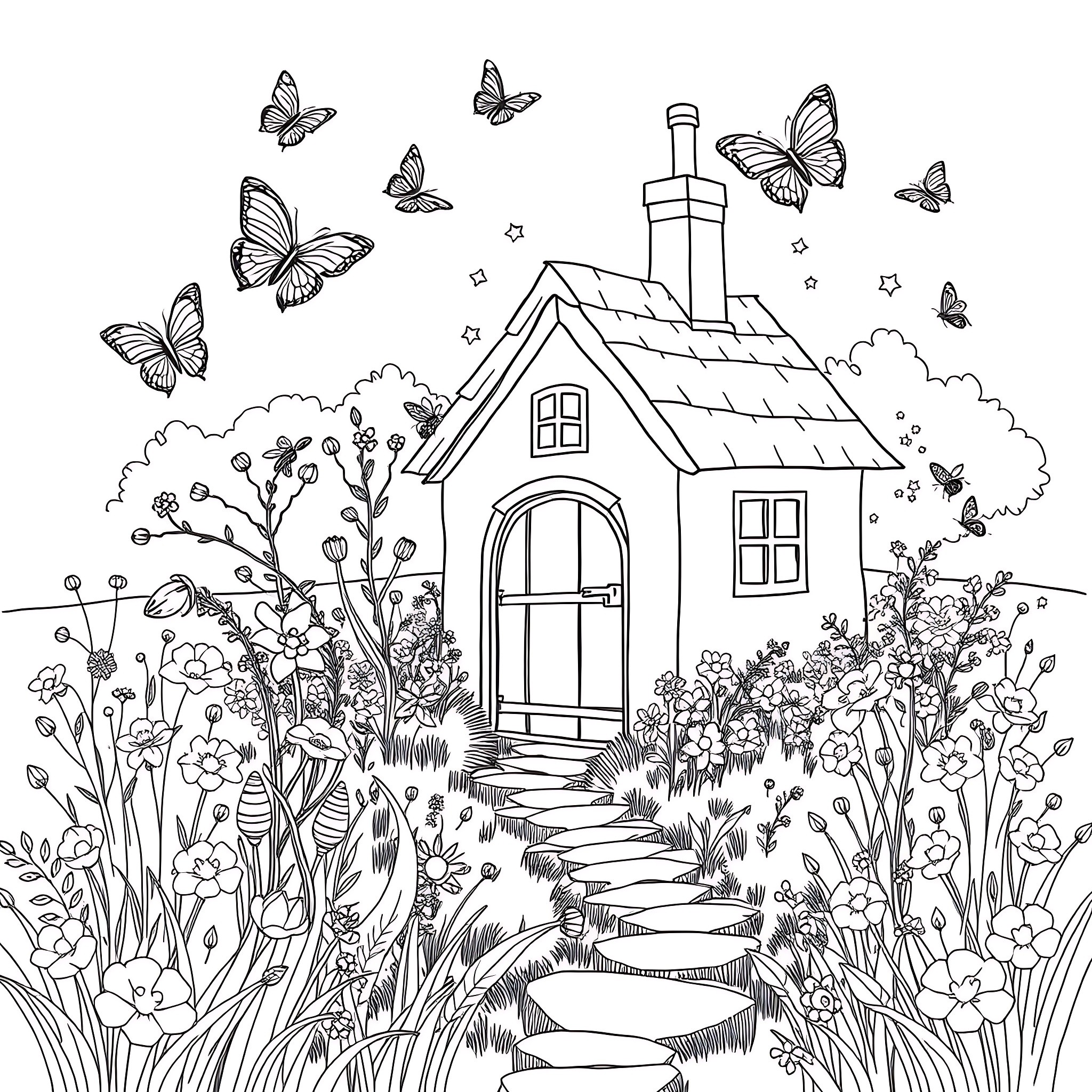 Best Cottage Coloring Pages (Free Printable PDF)