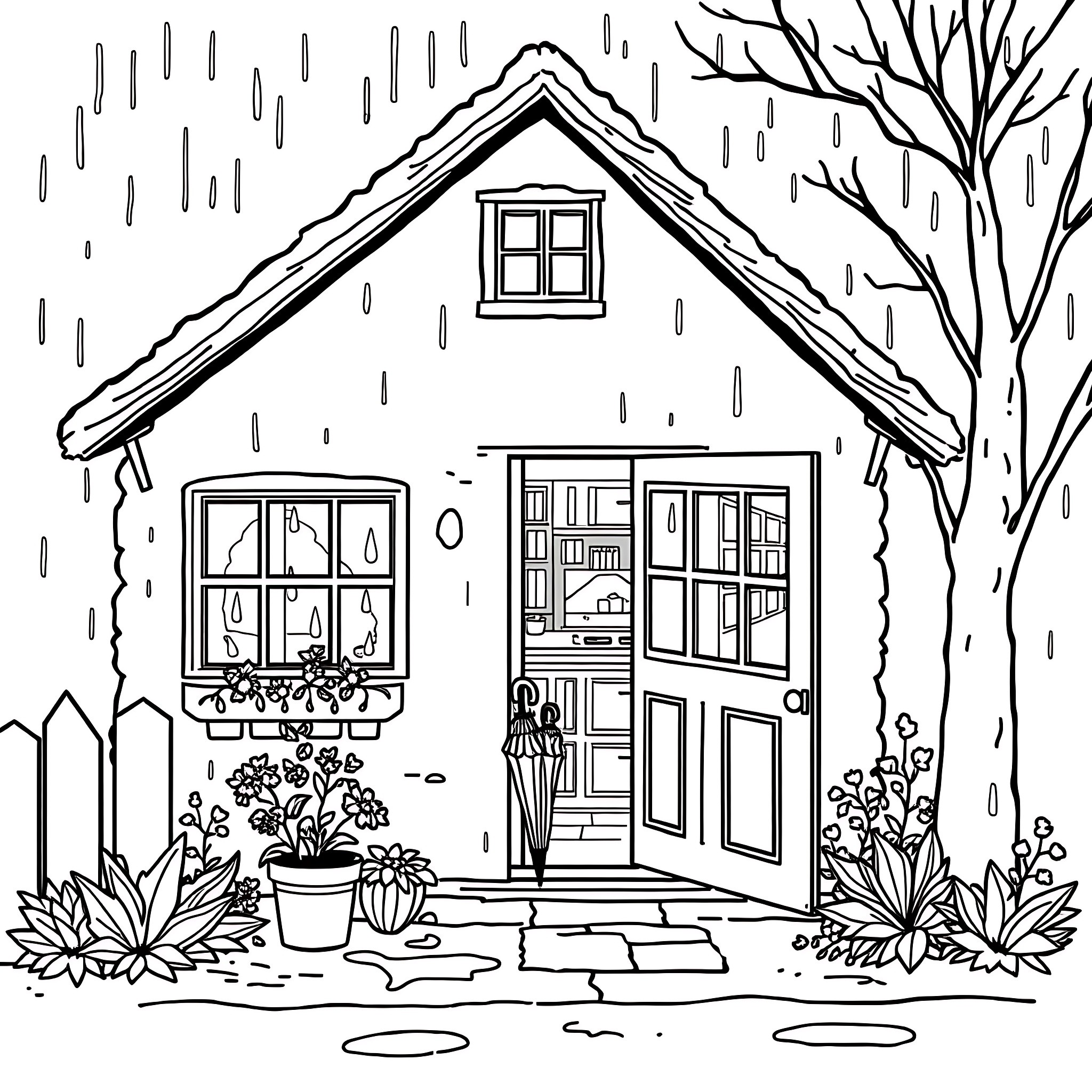 Best Cottage Coloring Pages (Free Printable PDF)