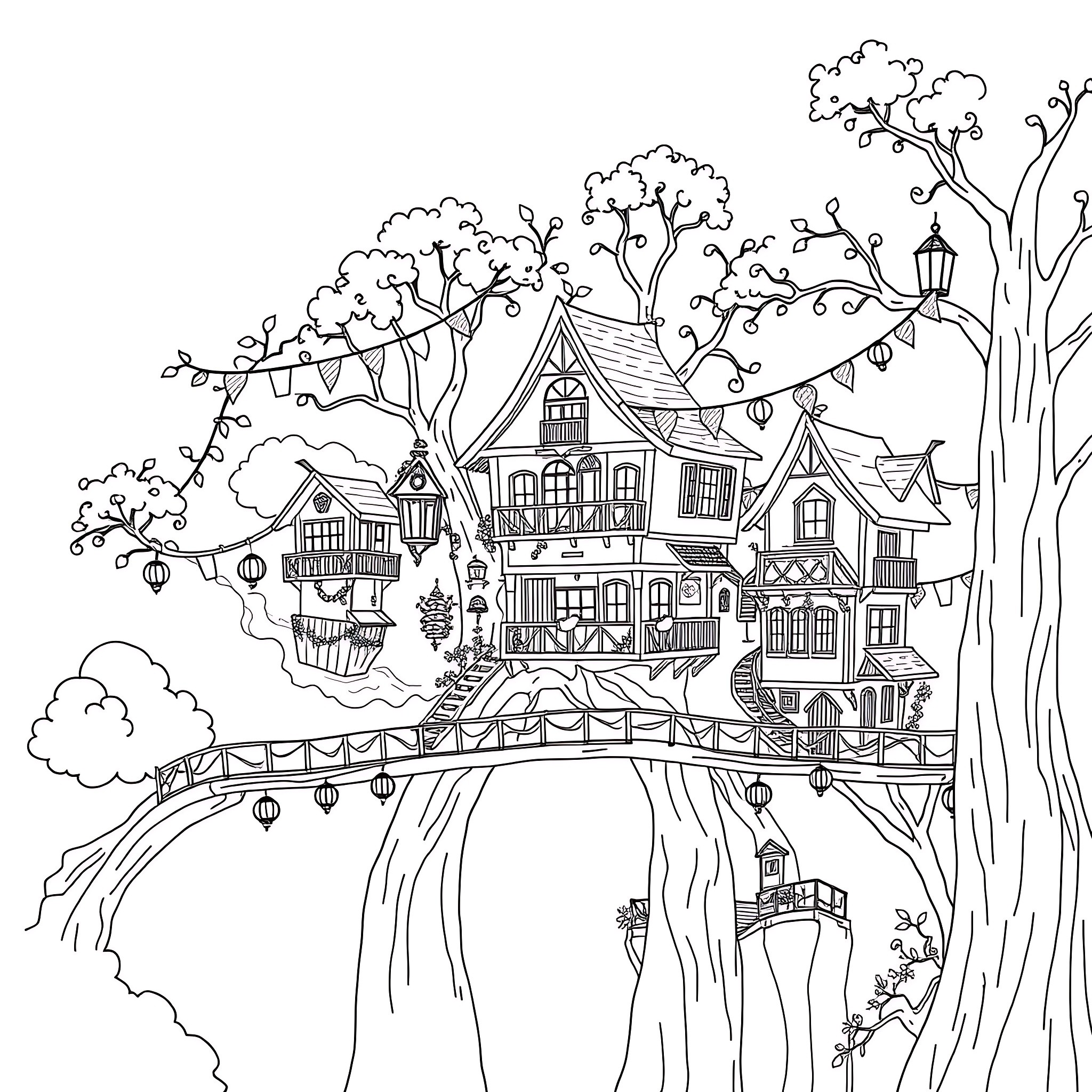 Best Treehouse Coloring Pages (Free Printable PDF)