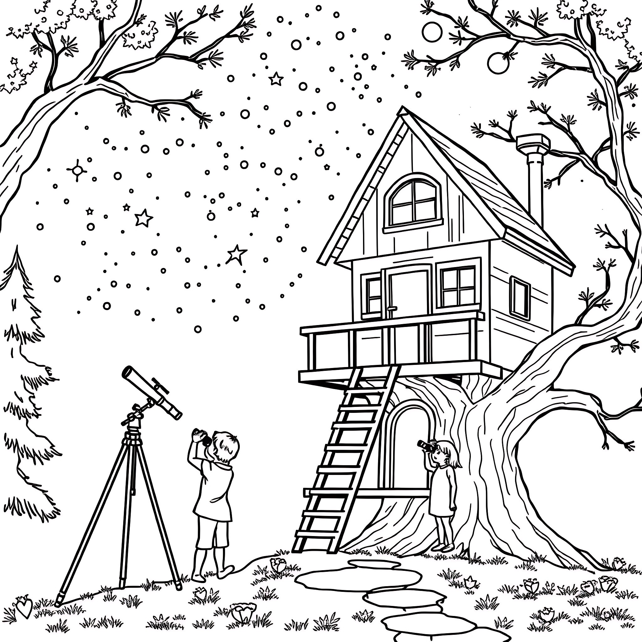 Best Treehouse Coloring Pages (Free Printable PDF)