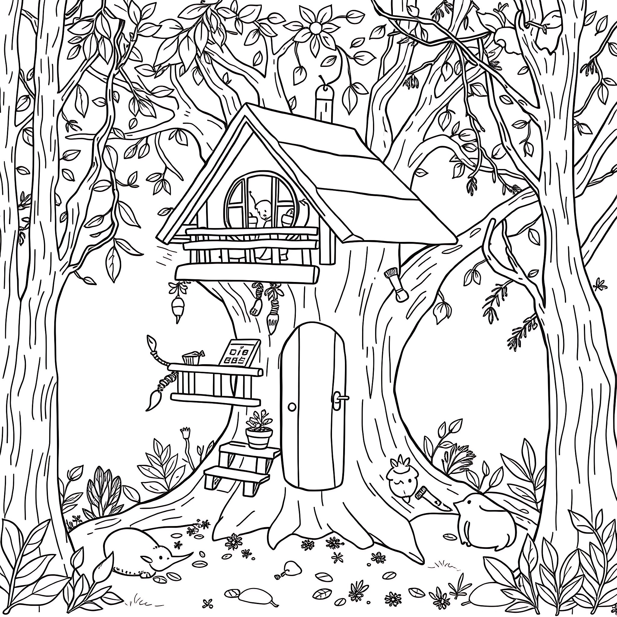 Best Treehouse Coloring Pages (Free Printable PDF)