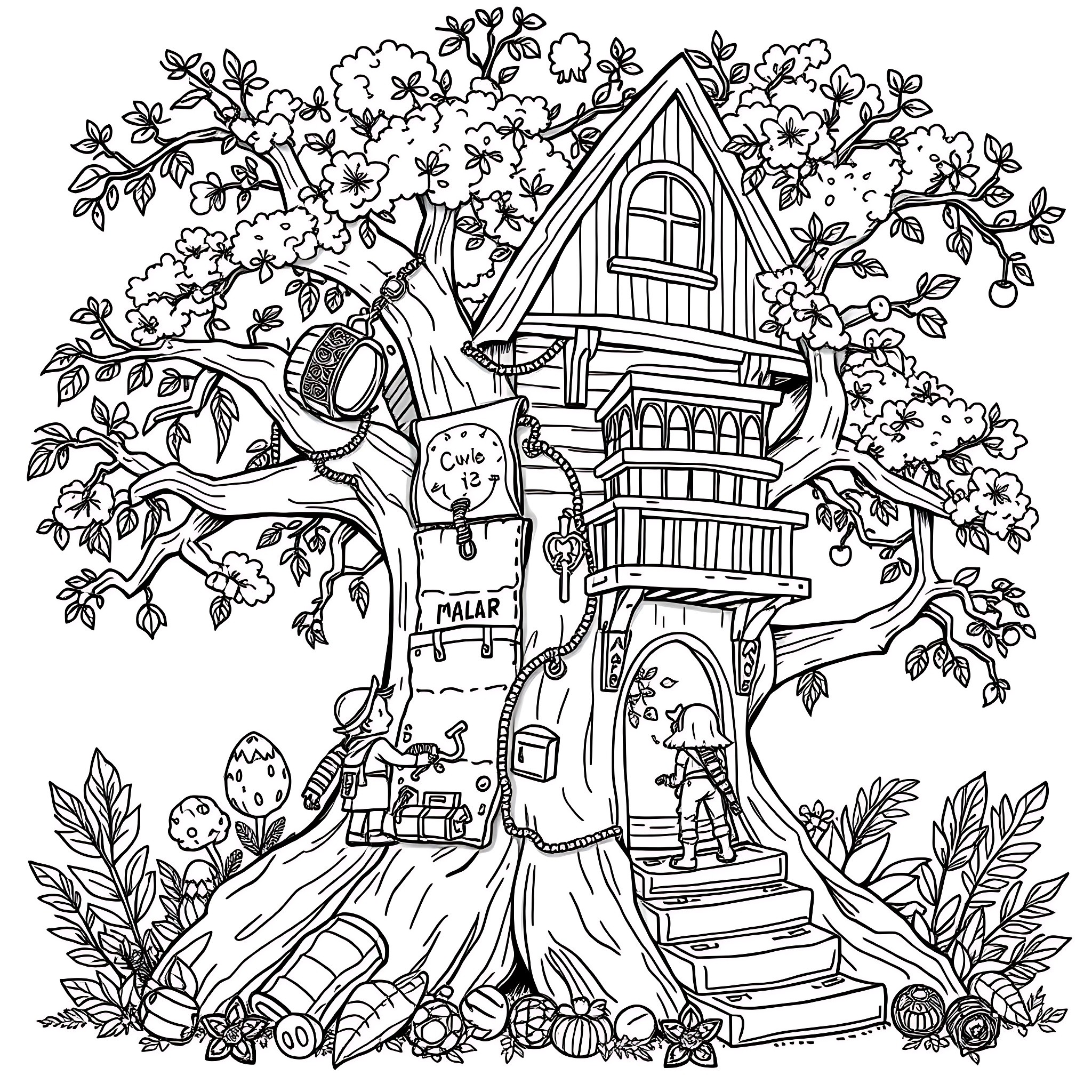 Best Treehouse Coloring Pages (Free Printable PDF)