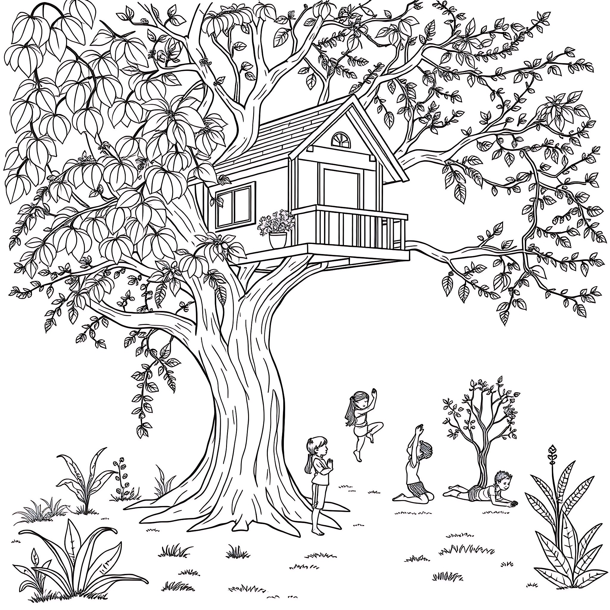 Best Treehouse Coloring Pages (Free Printable PDF)