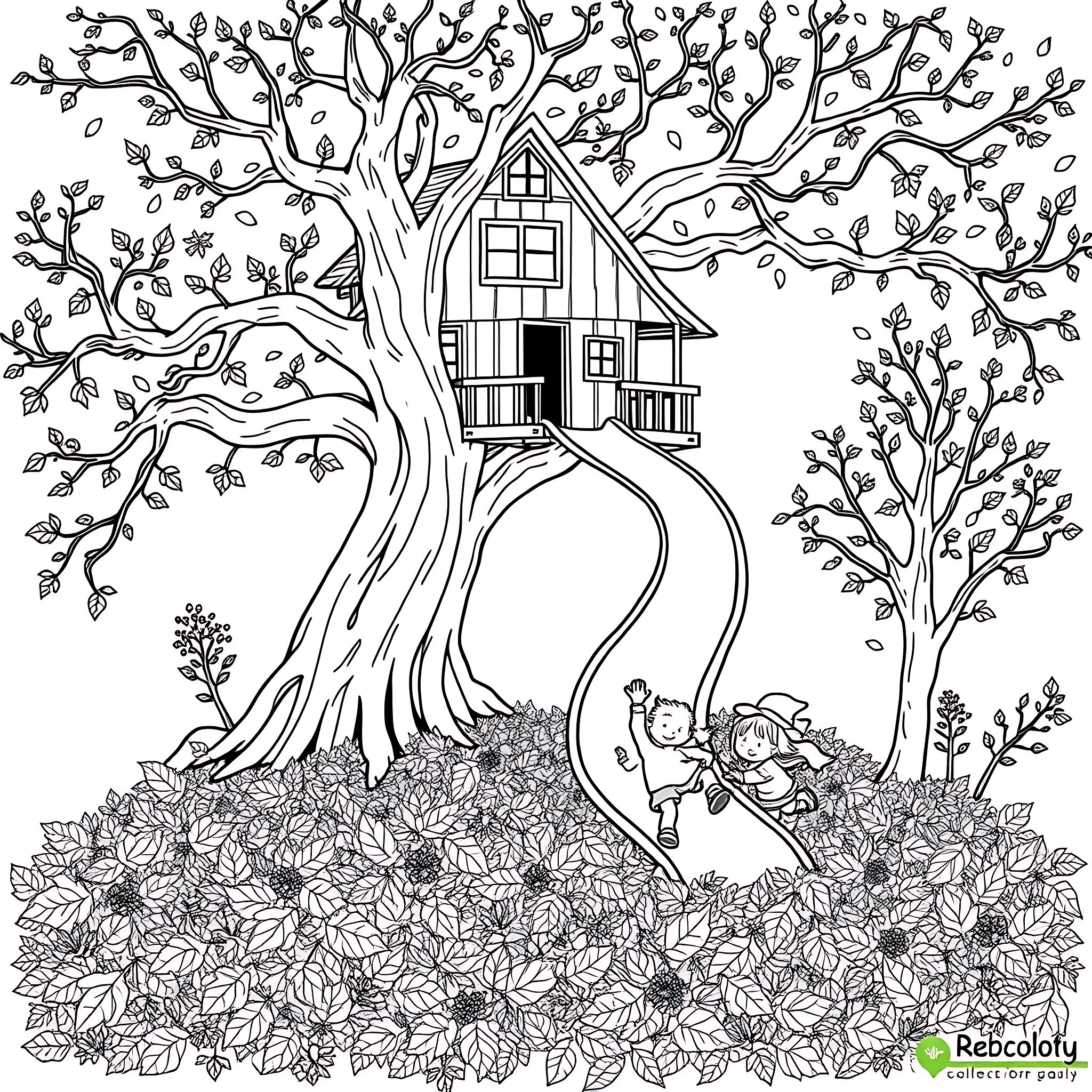 Best Treehouse Coloring Pages (Free Printable PDF)