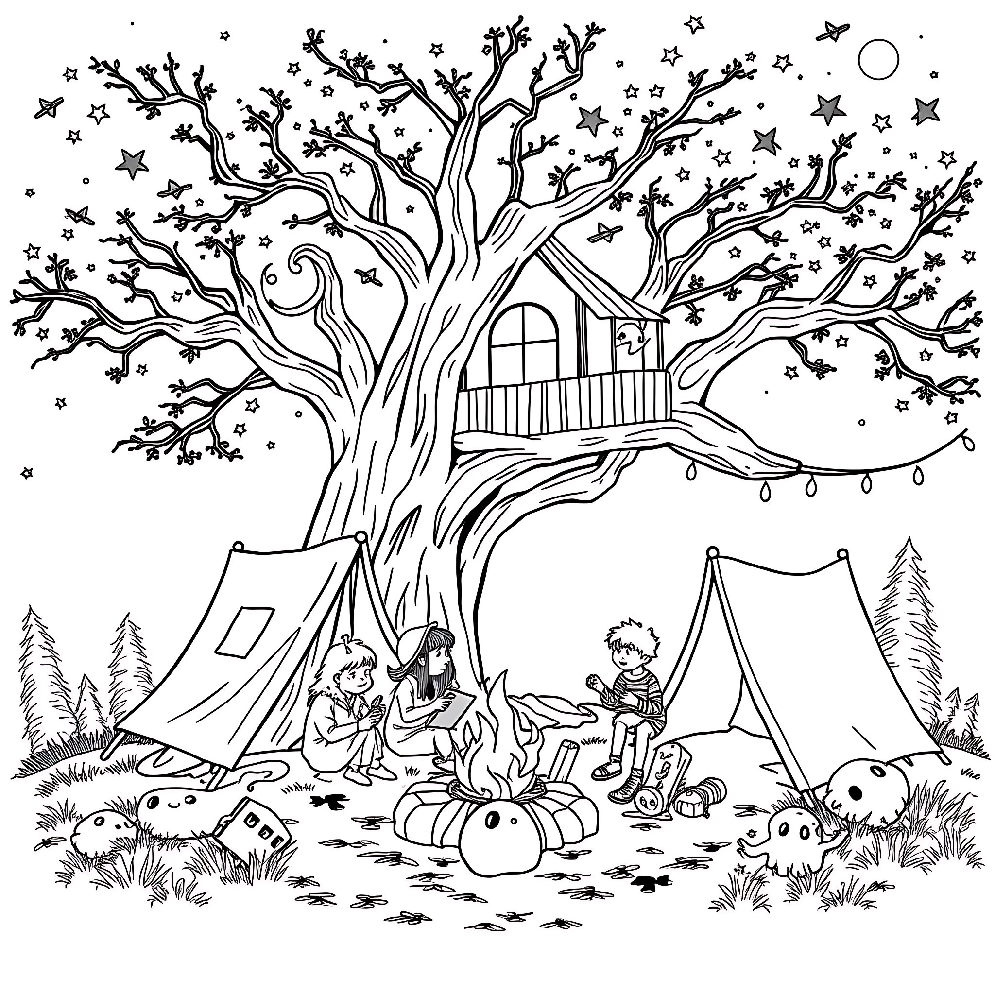 Best Treehouse Coloring Pages (Free Printable PDF)