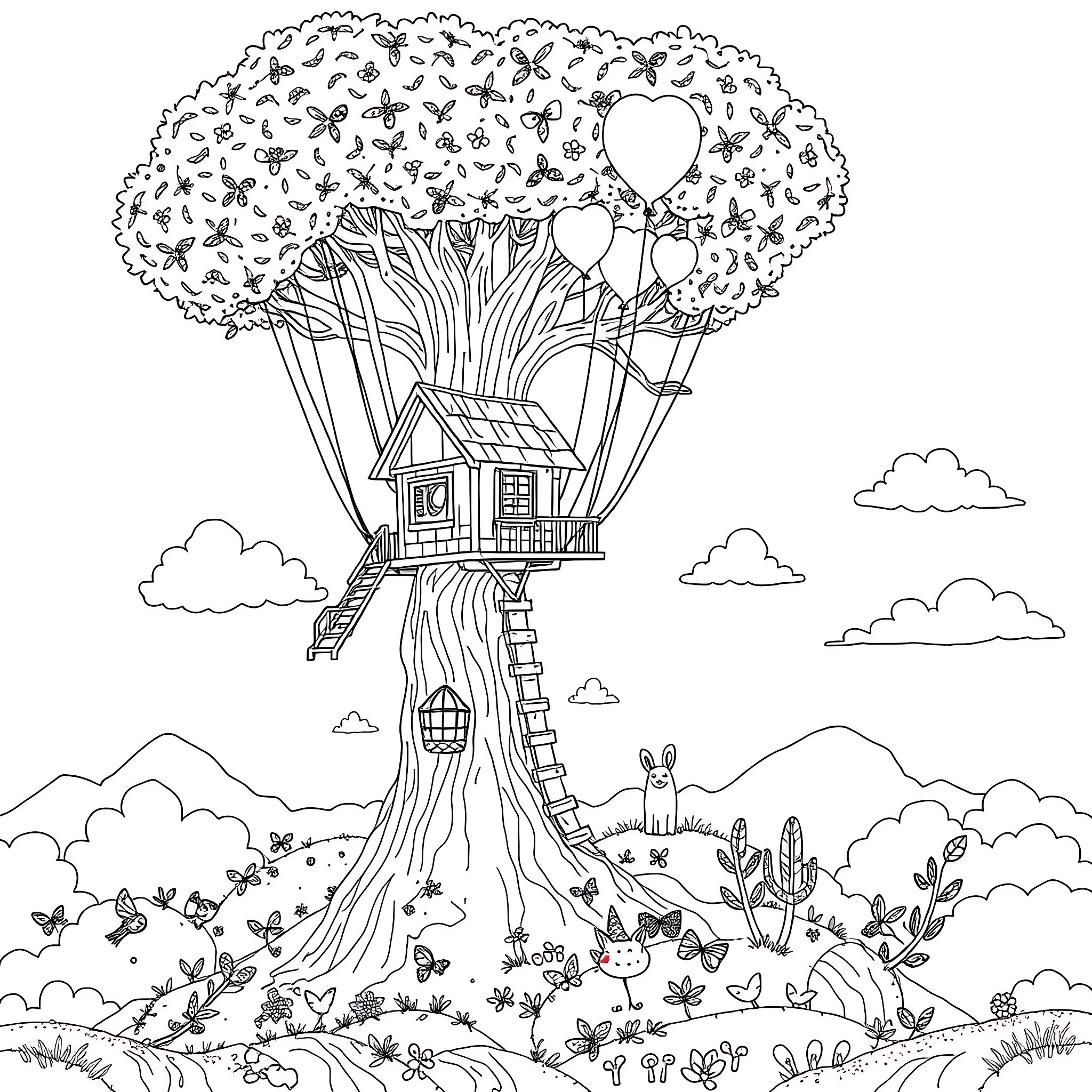 Best Treehouse Coloring Pages (Free Printable PDF)