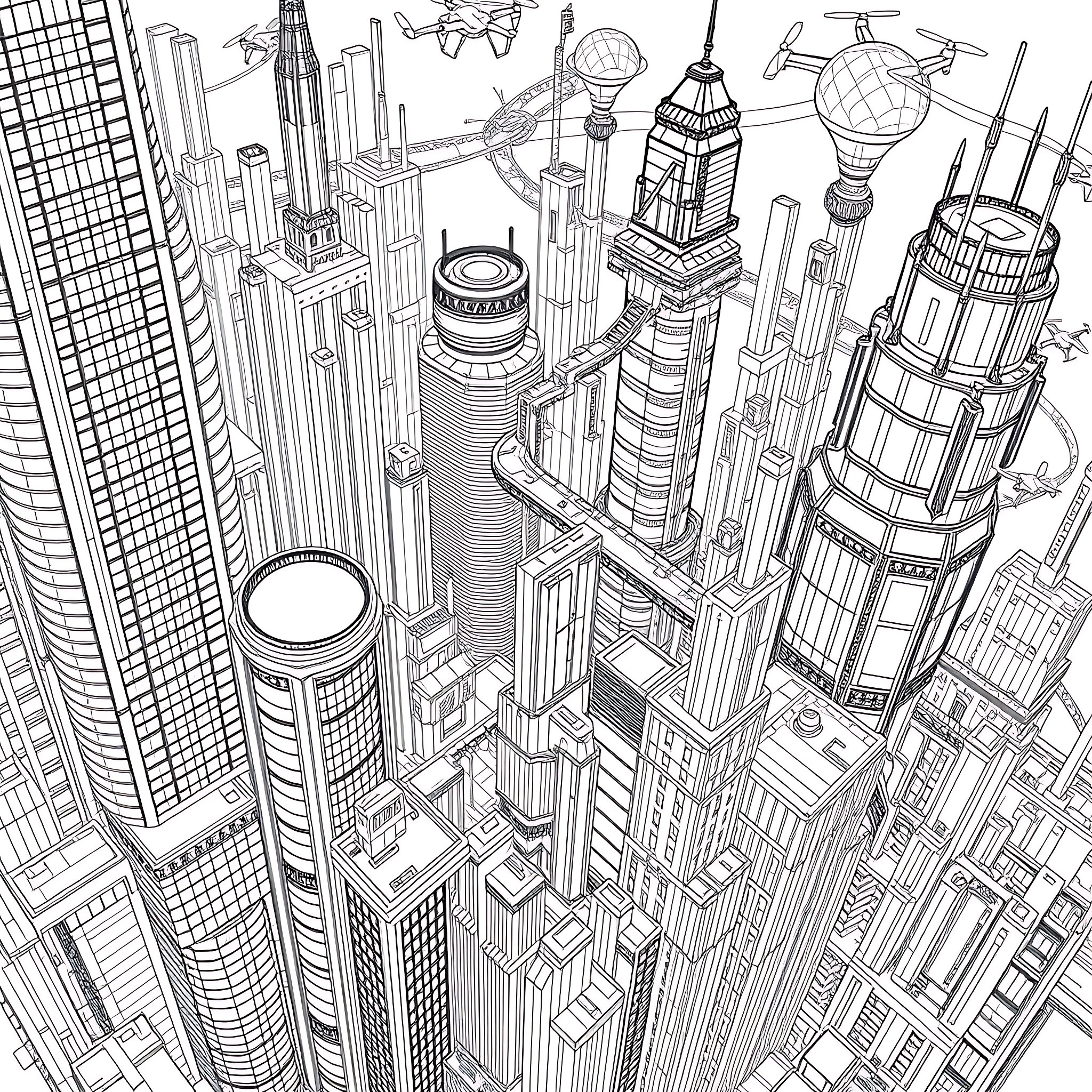 Best Skyscraper Coloring Pages (Free Printable PDF)