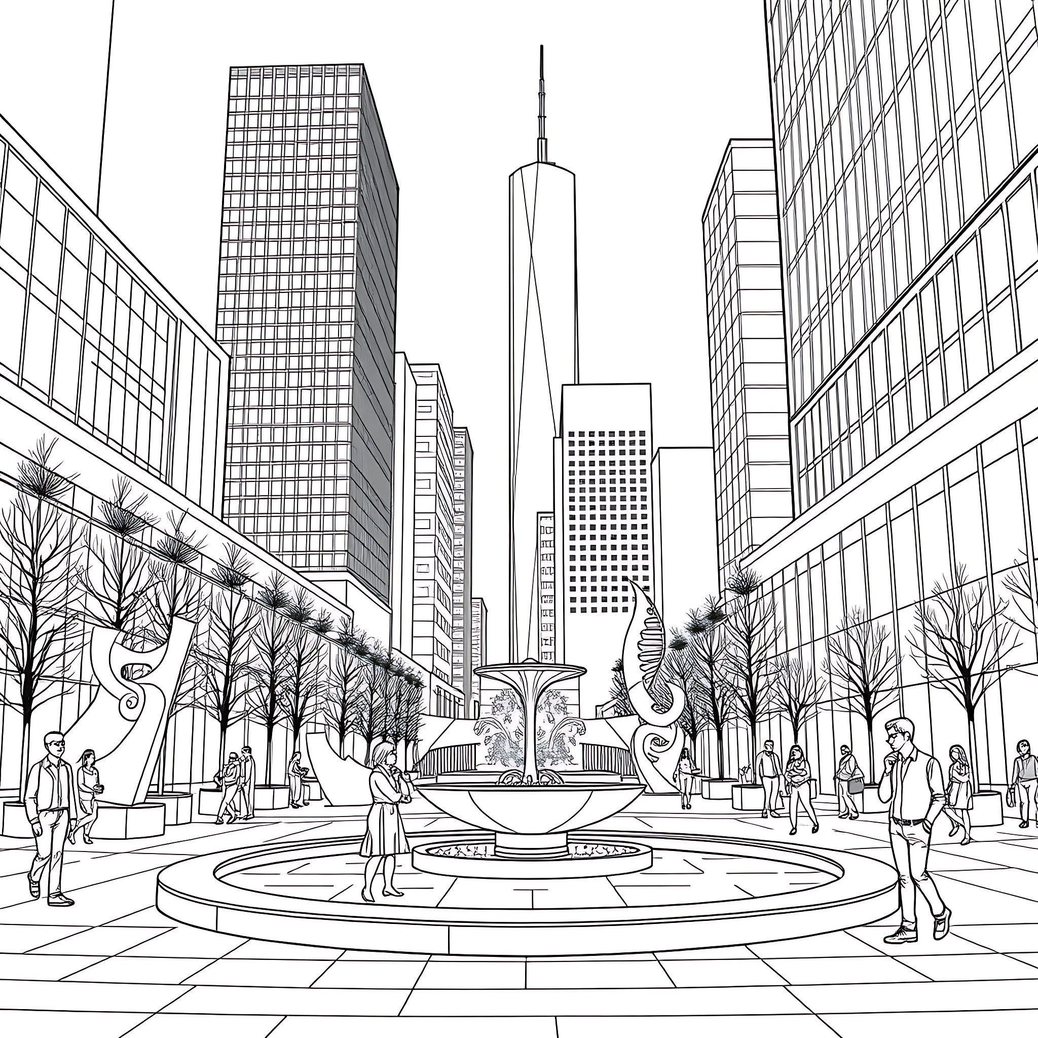 Best Skyscraper Coloring Pages (Free Printable PDF)