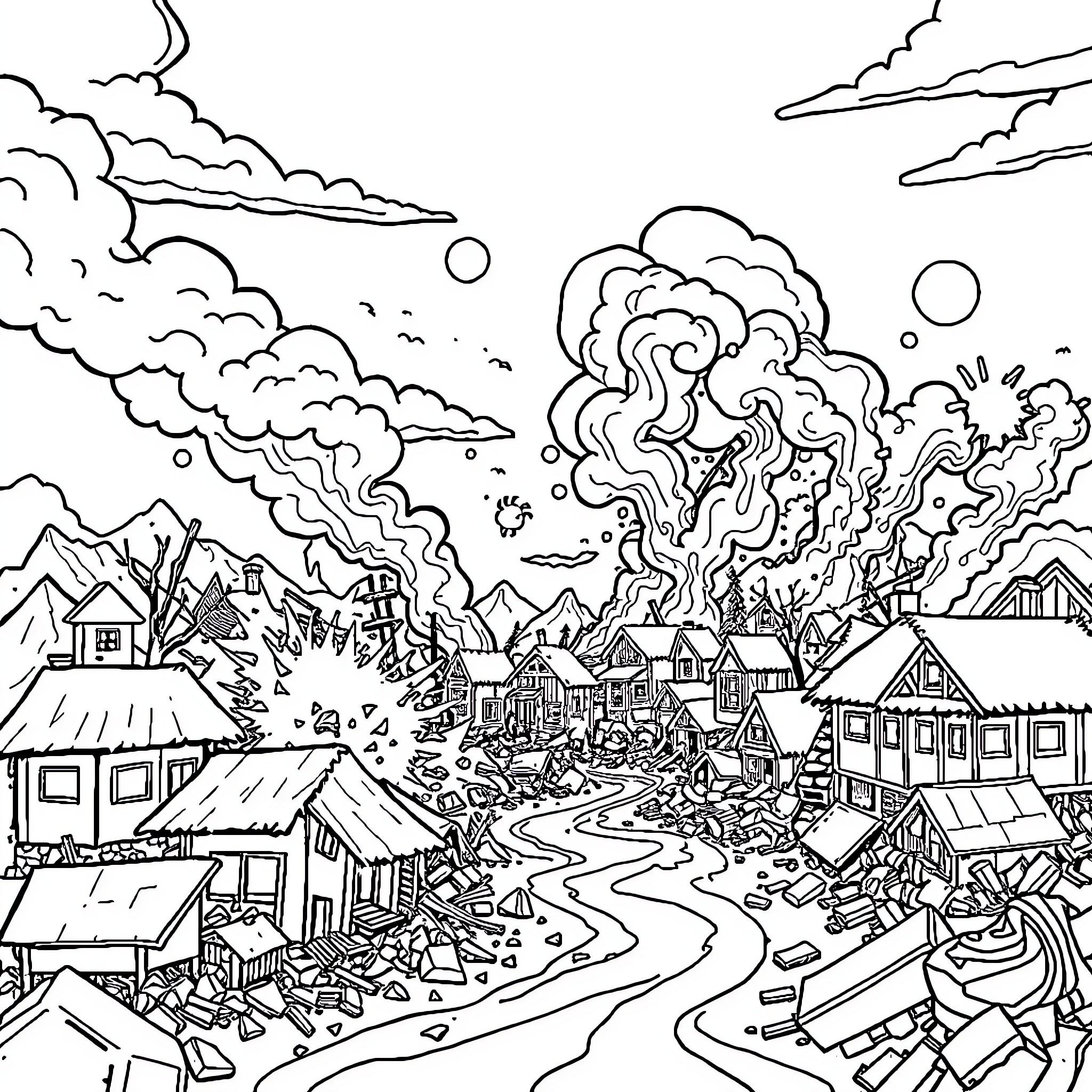 2 Best Natural Disaster Coloring Pages (Free Printable PDFs)