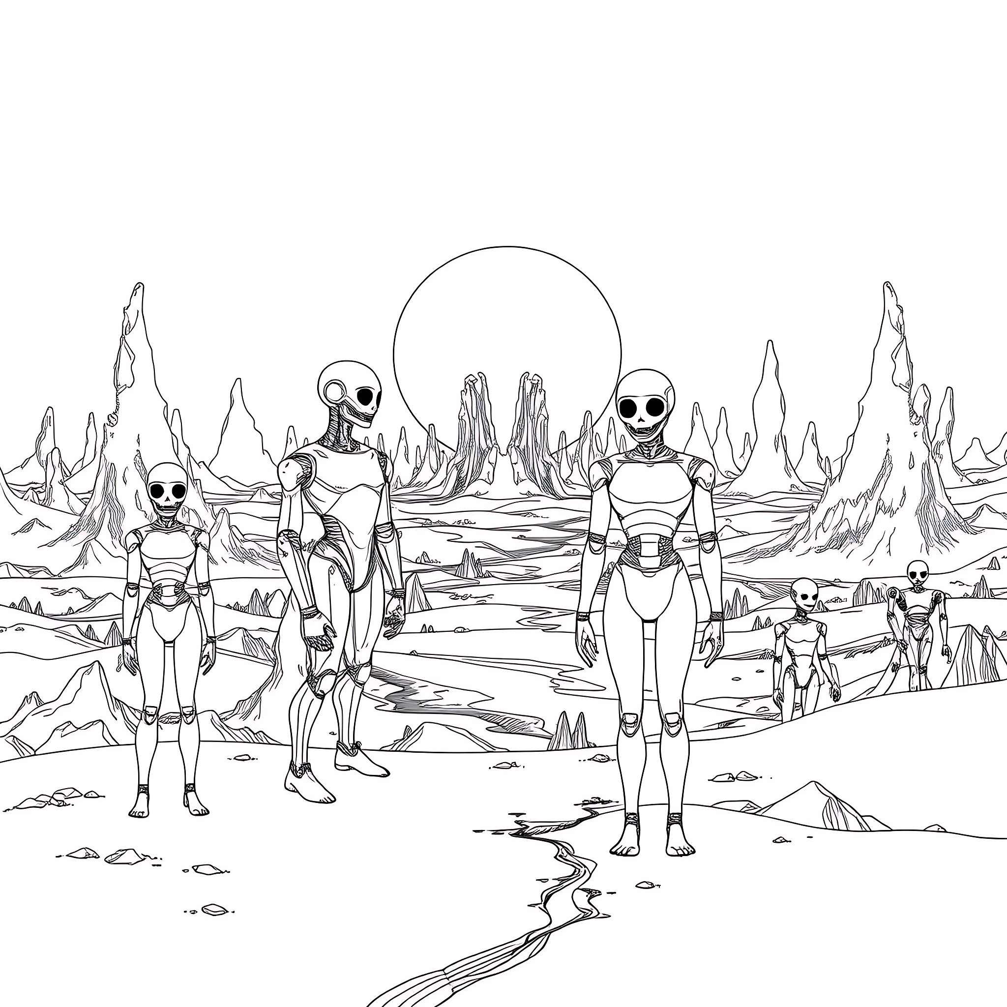 4 Best Uncanny Valley Coloring Pages (Free Printable PDFs)