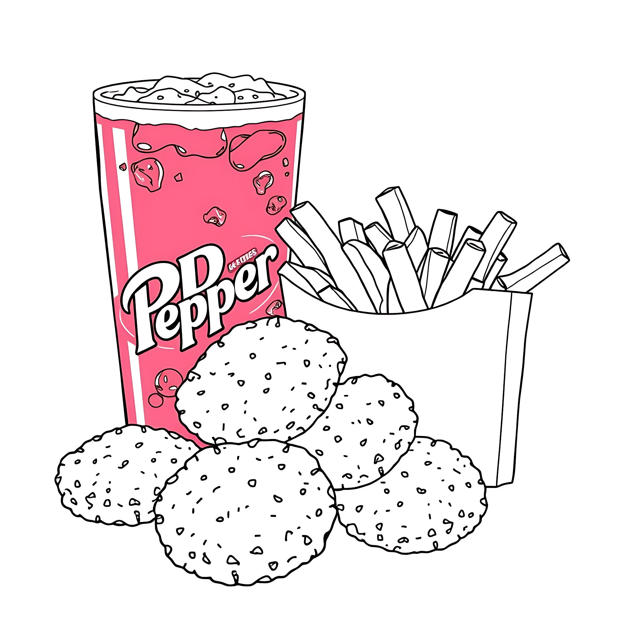 5 Best Fast Food Coloring Pages (Free Printable PDFs)