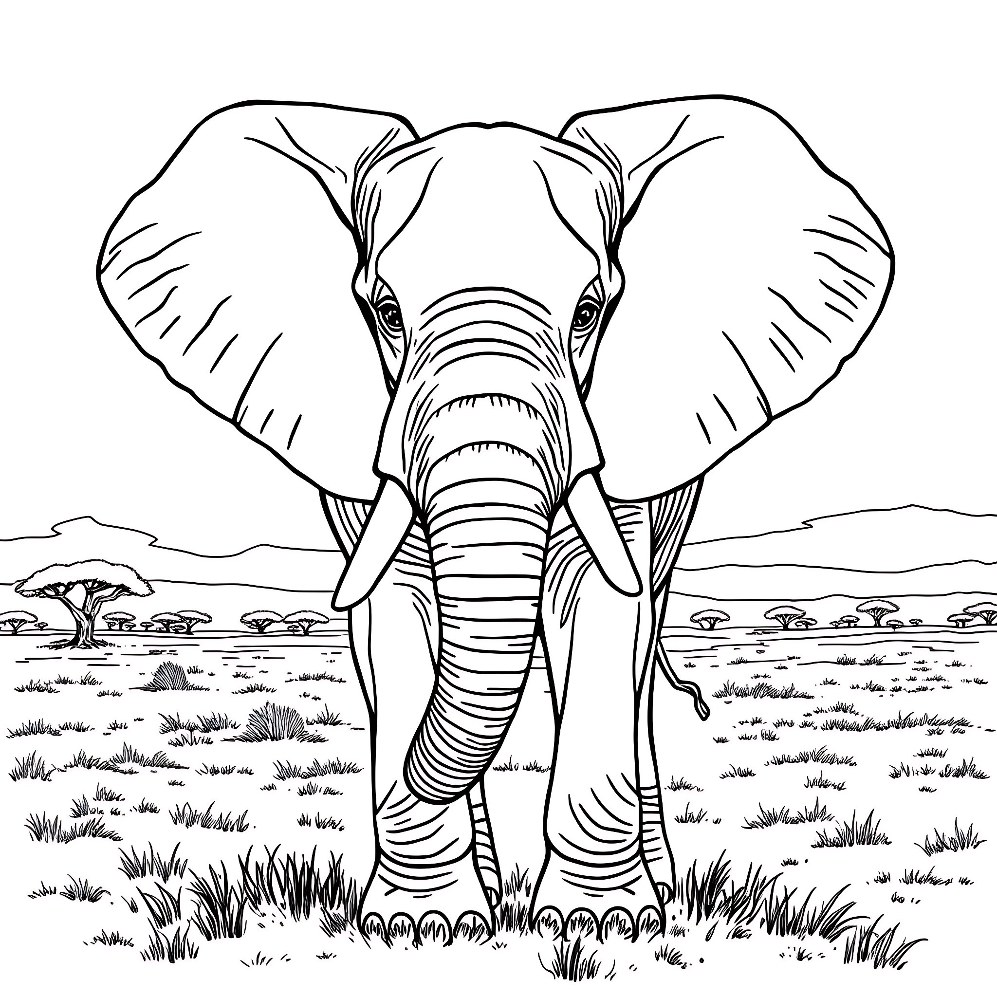 Best Elephant Coloring Pages (Free Printable PDF)